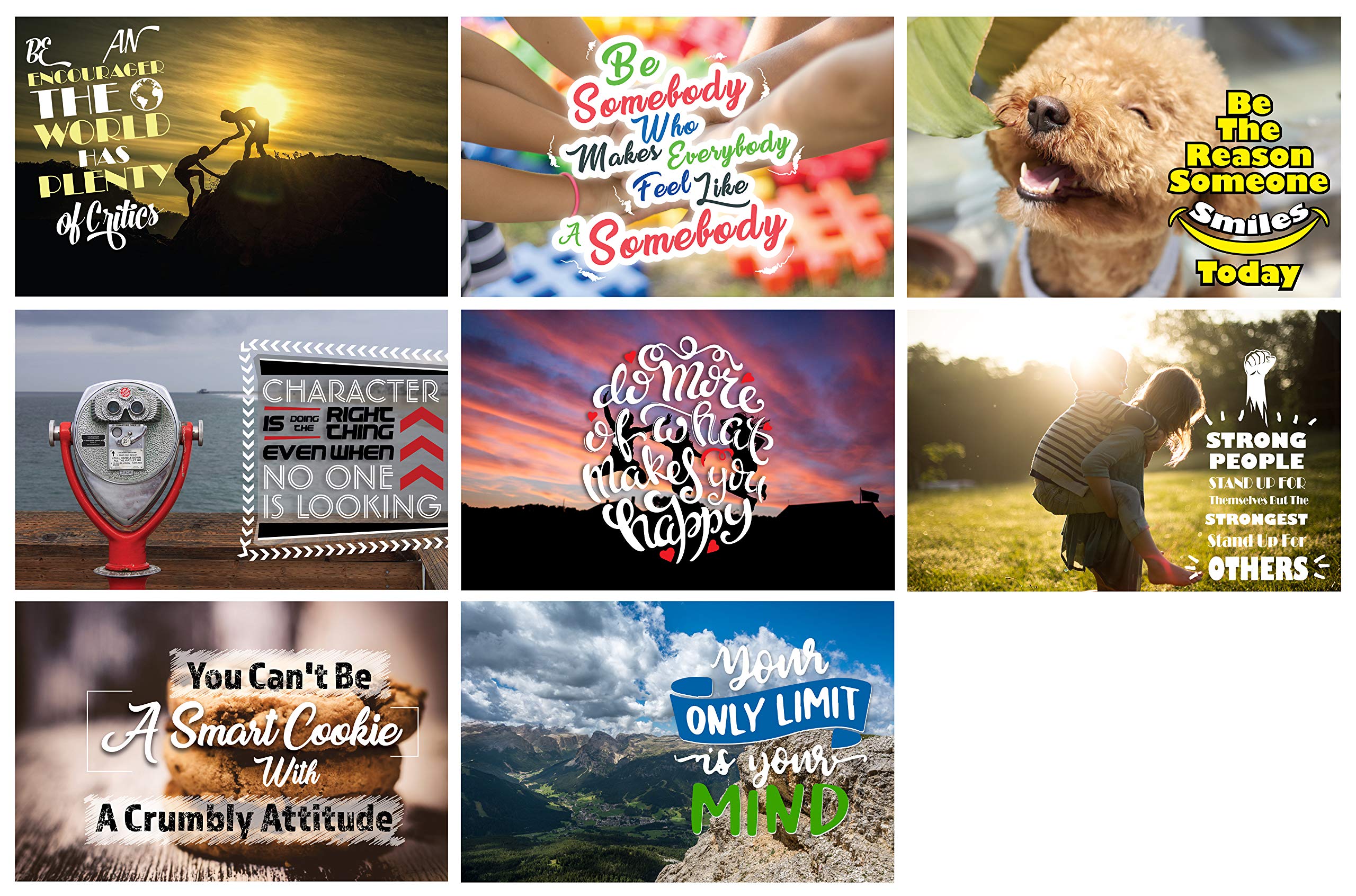 Buy Educational Laminated s for Students 8-Pack Inspirational Character ...