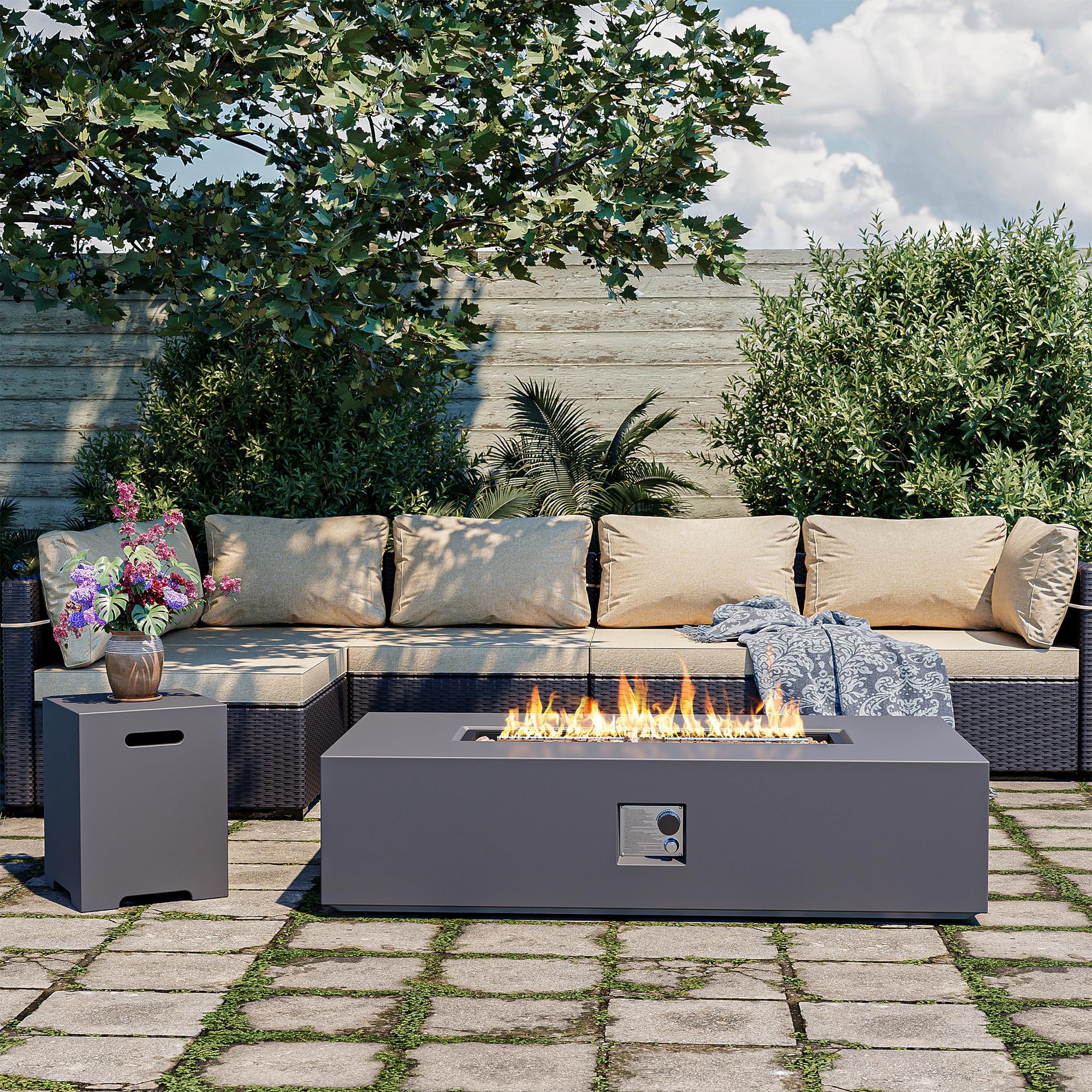 Amazon.com: Napoleon St. Tropez Square Patioflame® Table | STTR2-BZ ...