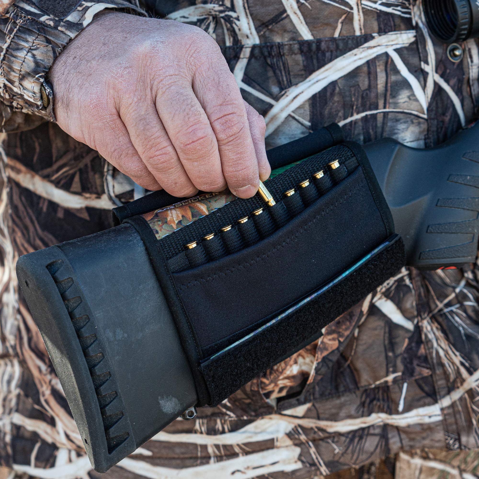 Snapklik.com : AmmoSlicker Ammo Pouch Buttstock Shell Holder Hunting ...