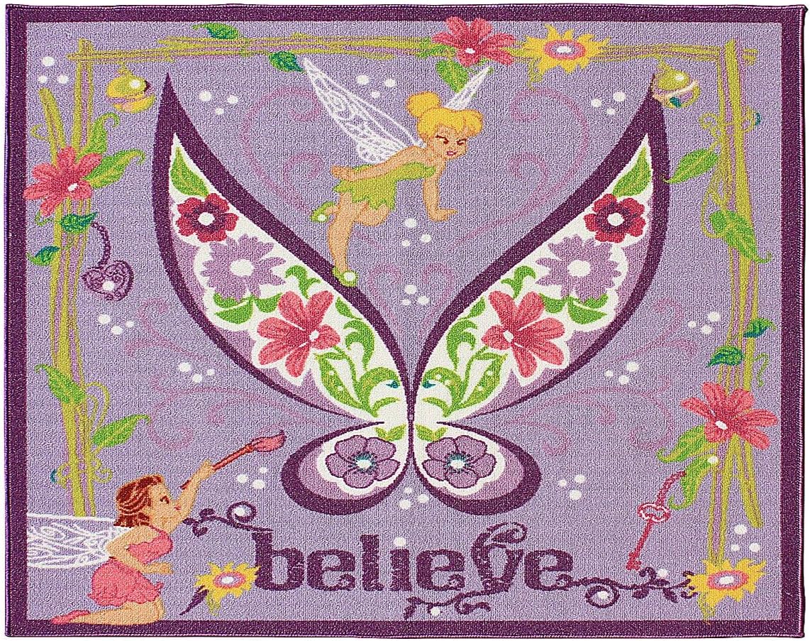 Amazon.com: Disney Tinkerbell Fairies Believe Activity Rug with Gems ...