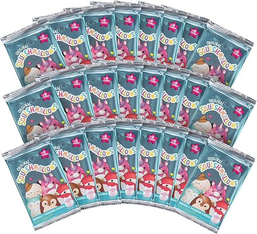 Amazon.com: Squishmallows Official Jazwares Series 1 Trading Cards 24 ...