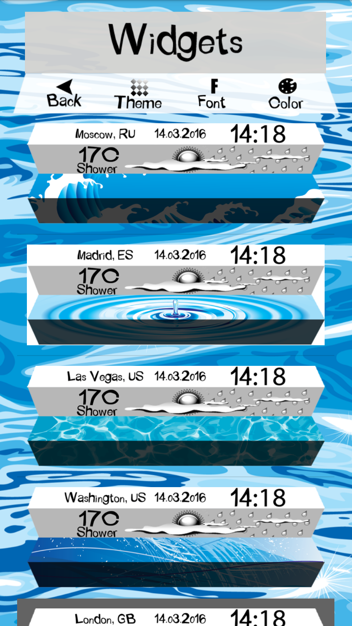 Clock Weather Widget Water - App on Amazon Appstore