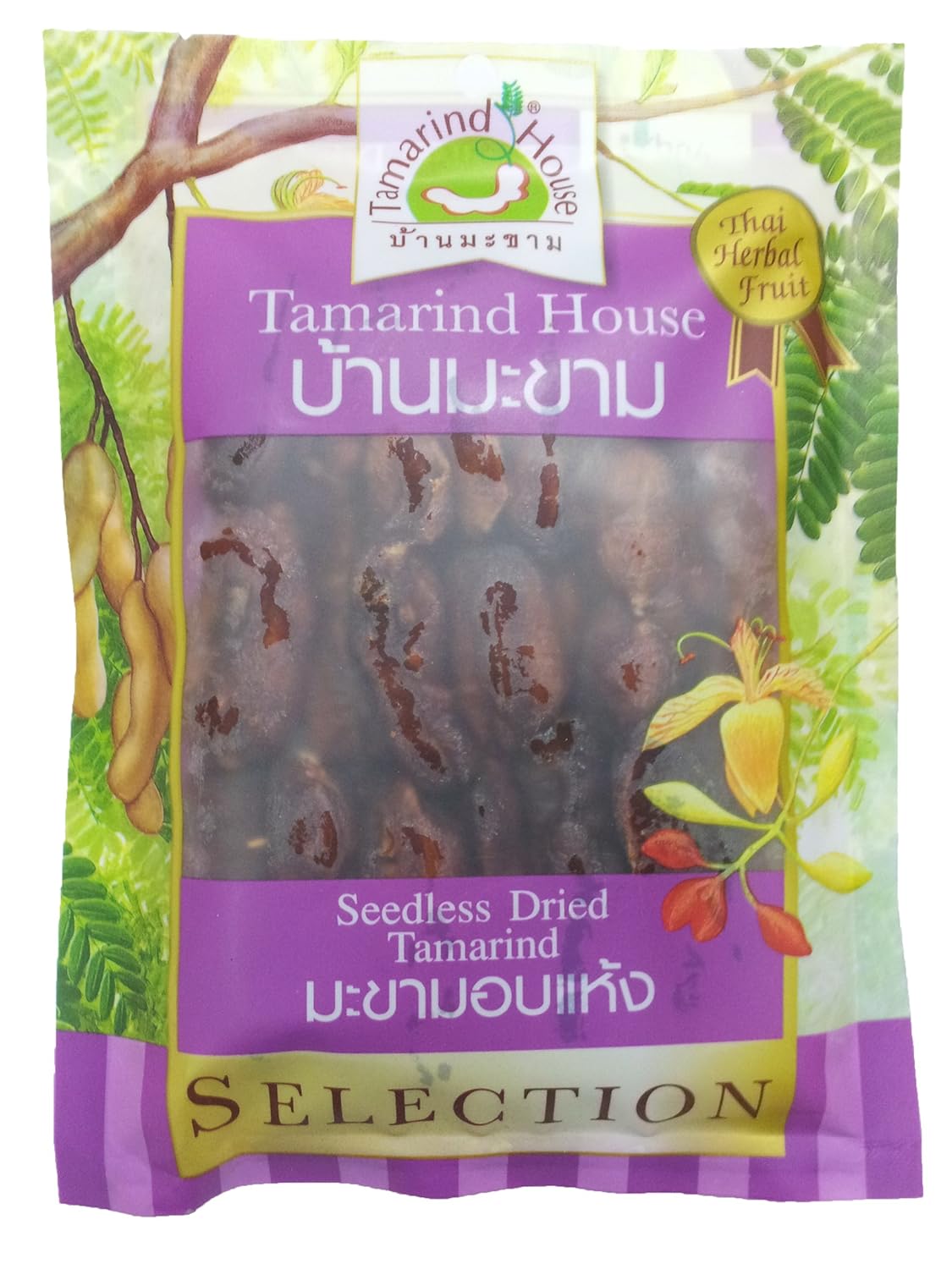 Amazon.com: Seedless Dried Sweet Tamarind Snack Natural Real Herbal ...