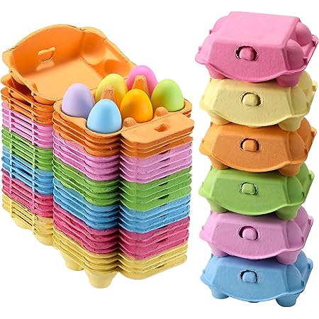 Amazon.com: Heidi 3 Egg Carton 3-Count Paper Egg Cartons 24 pack Heart ...