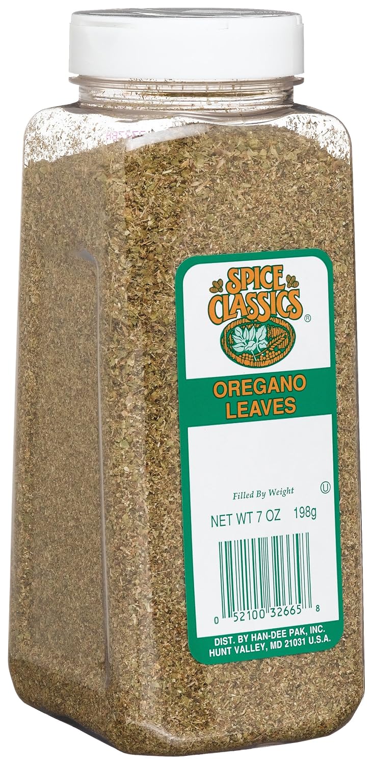 Amazon.com : Spice Classics Oregano Leaves, 7 Ounce Plastic Bottle ...