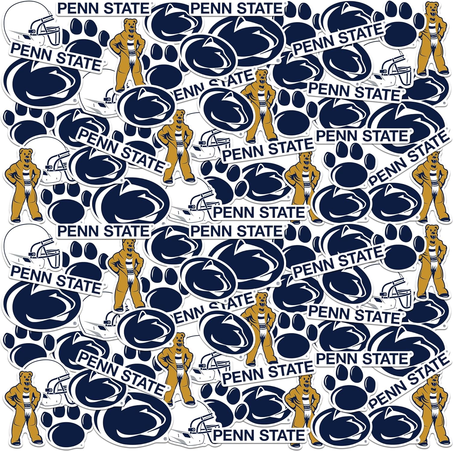 Amazon.com: Pennsylvania State University Mixed 100ct Vinyl Sticker ...