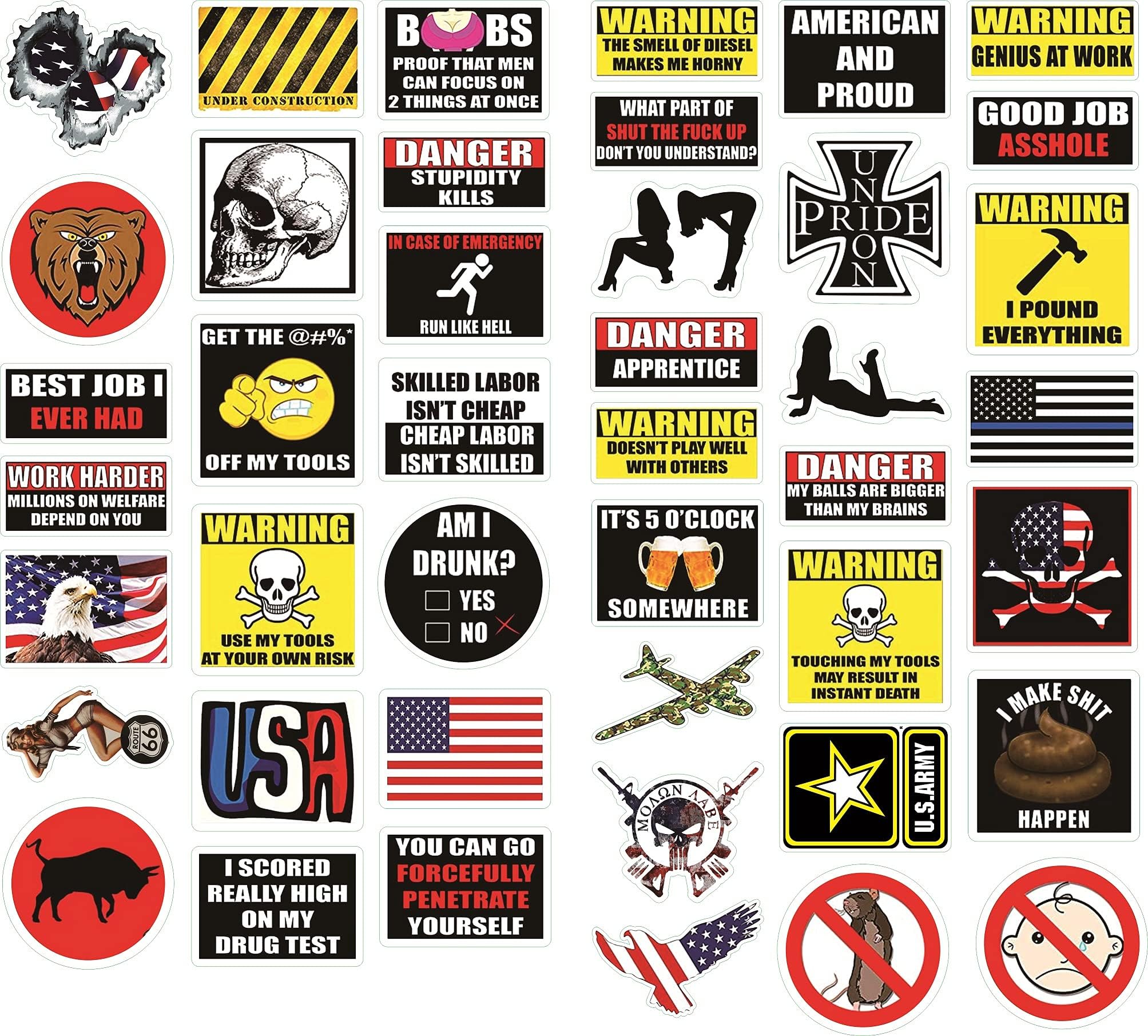 Amazon.com: 1 Set (MEGA Pack #2) Best Hard Hat Stickers - Union Decals ...