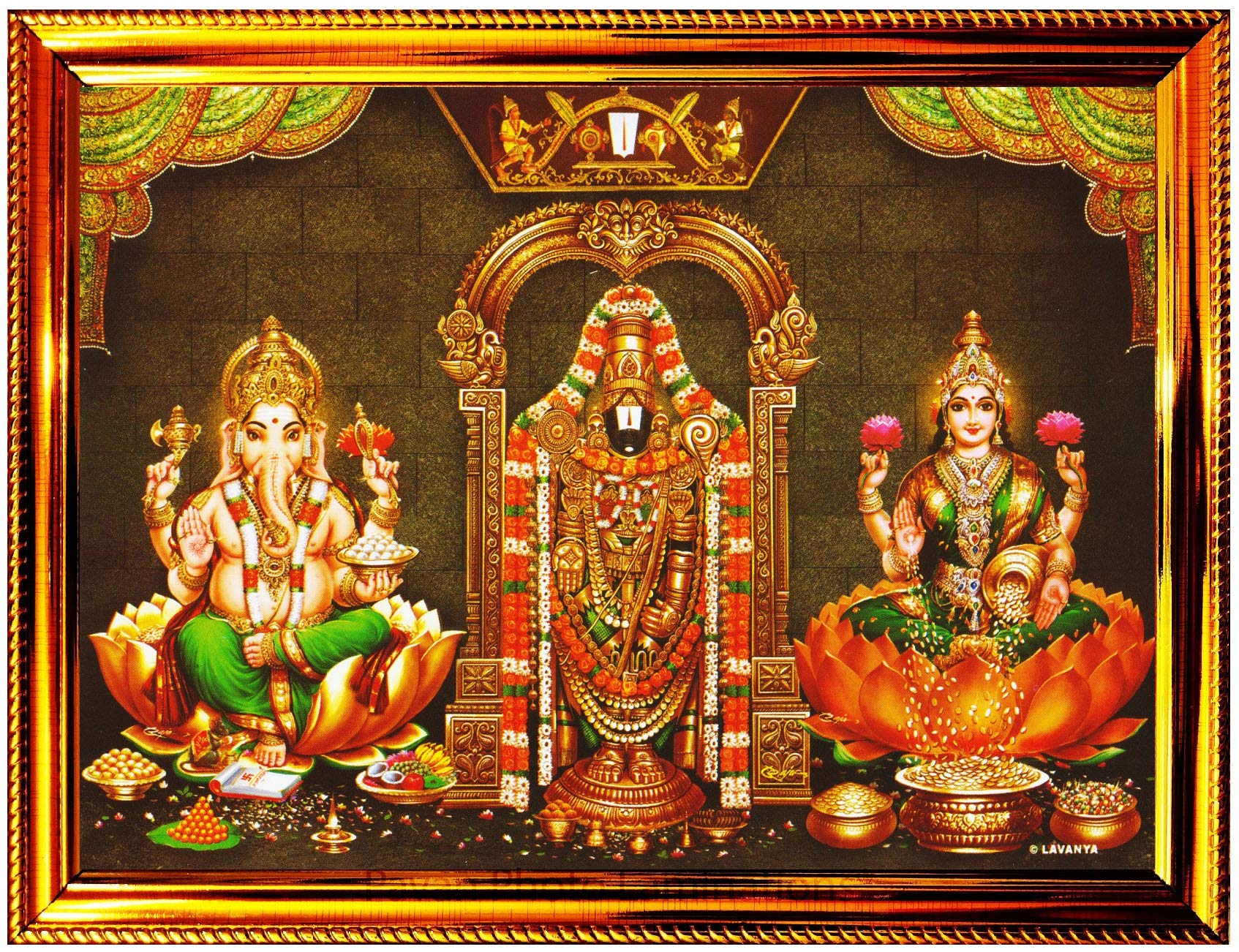 Buy Pavan Photo Laminations Lord Balaji Ganesha Goddess Lakshmi Devi ...