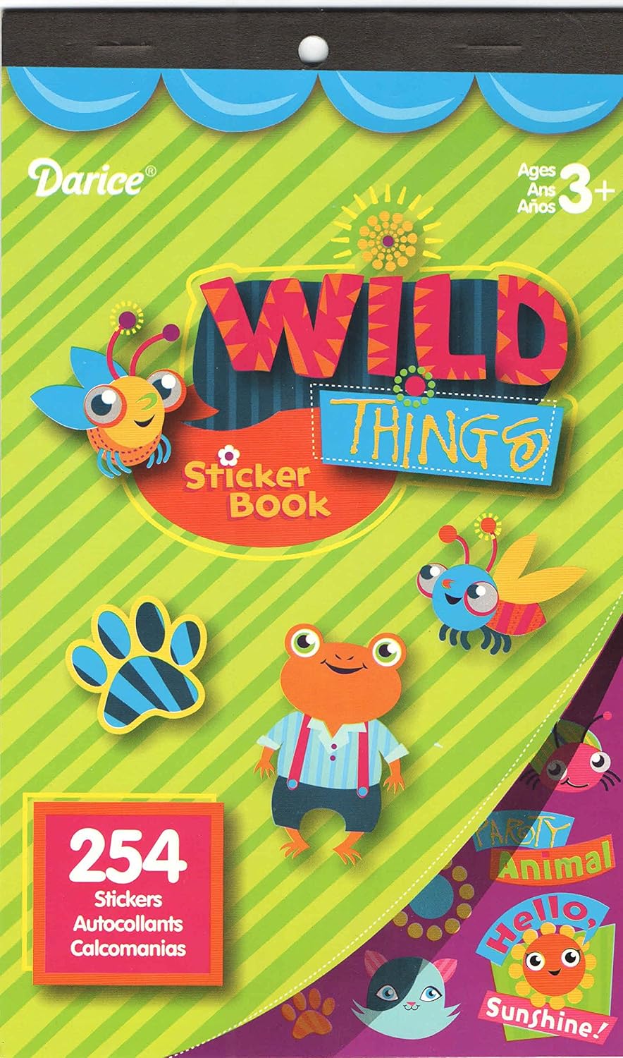 Amazon.com: Darice Sticker Book ~ Wild Things (254 Stickers) : Toys & Games