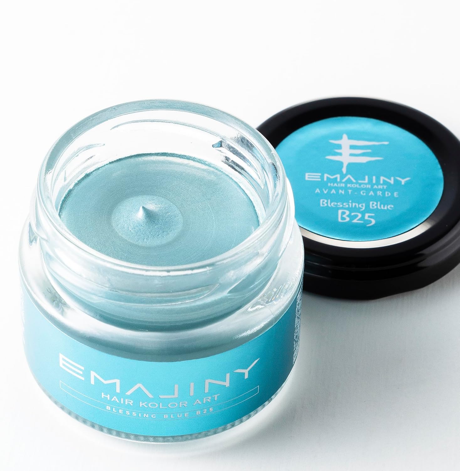 Amazon | エマジニー ヘアカラーワックス 水色 1day カラー剤 白髪染め ハロウィン 色落ちしにくい シャンプーで洗い流せる EMAJINY ブレッシングブルーB25 ...