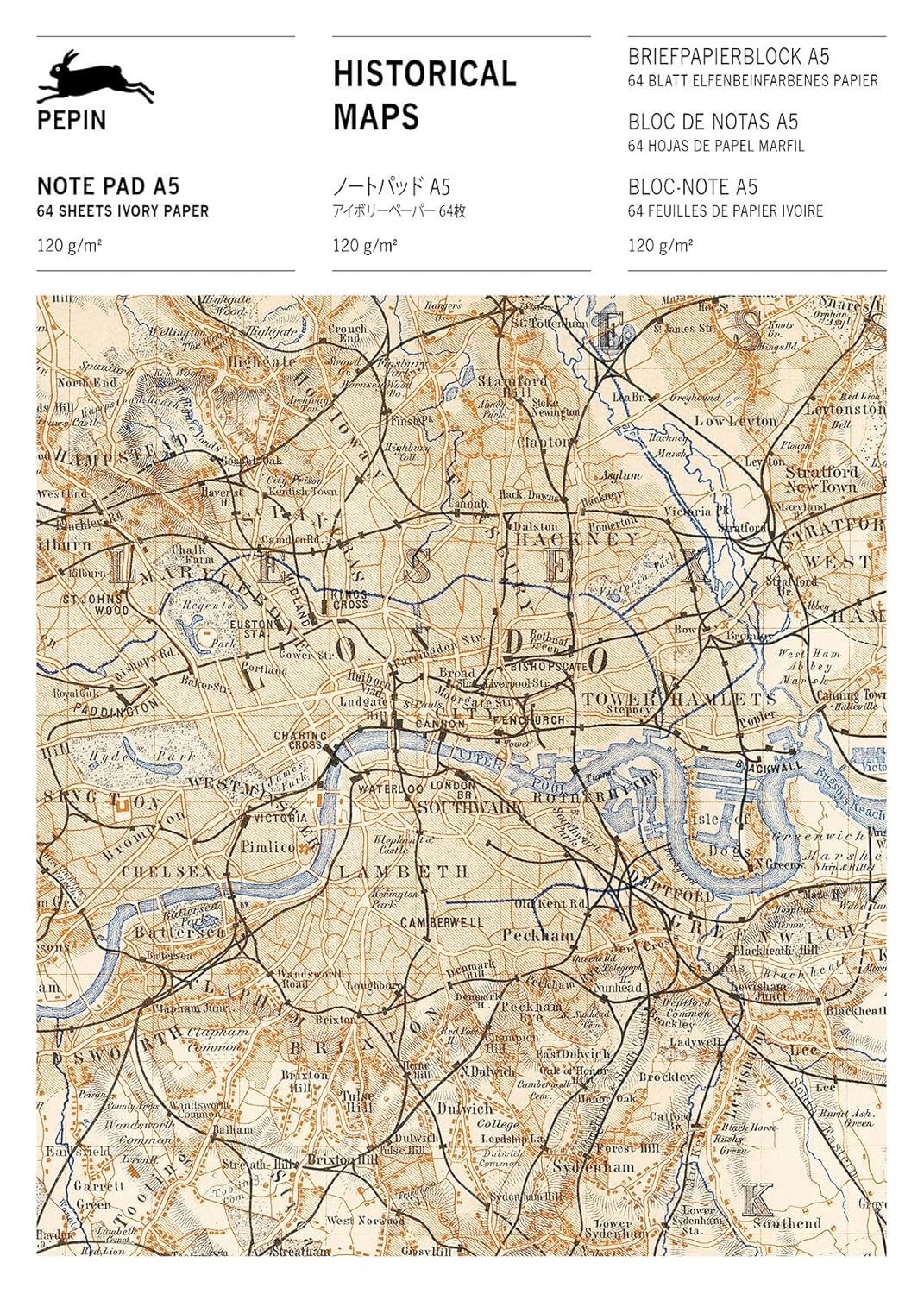 Historical Maps: A5 Note Pad (Multilingual Edition): Writing Paper ...
