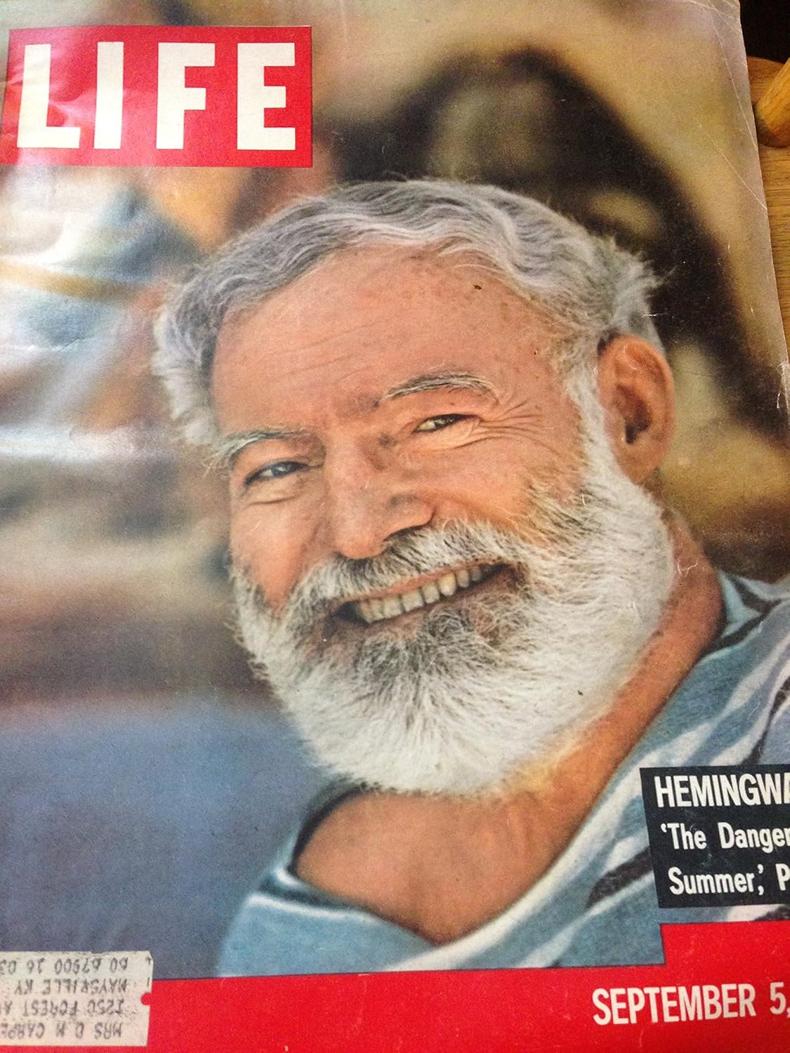 Cover photograph of Hemingway, "The Dangerous Summer" (part one of ...