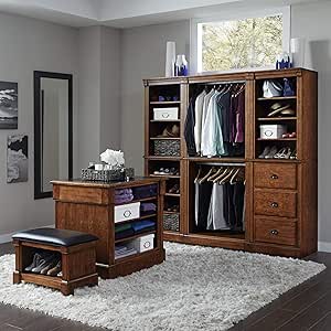 Amazon.com: Aspen Rustic Cherry 5 Piece Closet/Storage System Organizer ...