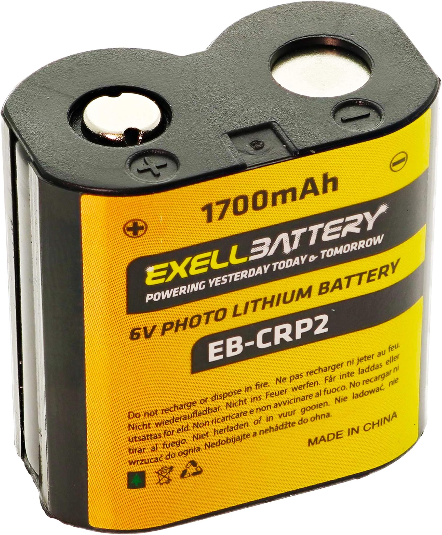 Amazon.com: Panasonic CR-P2PA/1B Photo Power CR-P2 Lithium Battery, 1 ...