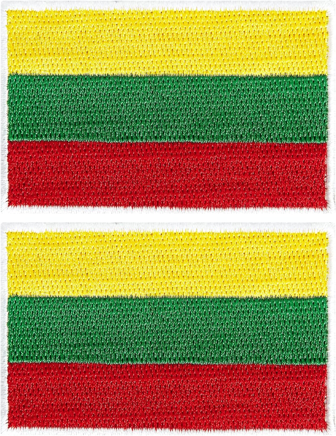 Amazon.com: stidsds 2 Pack Lithuania Flag Patch Lithuania Flags Embroidered Patches Lithuanians ...