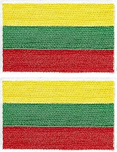 Amazon.com: stidsds 2 Pack Lithuania Flag Patch Lithuania Flags Embroidered Patches Lithuanians ...