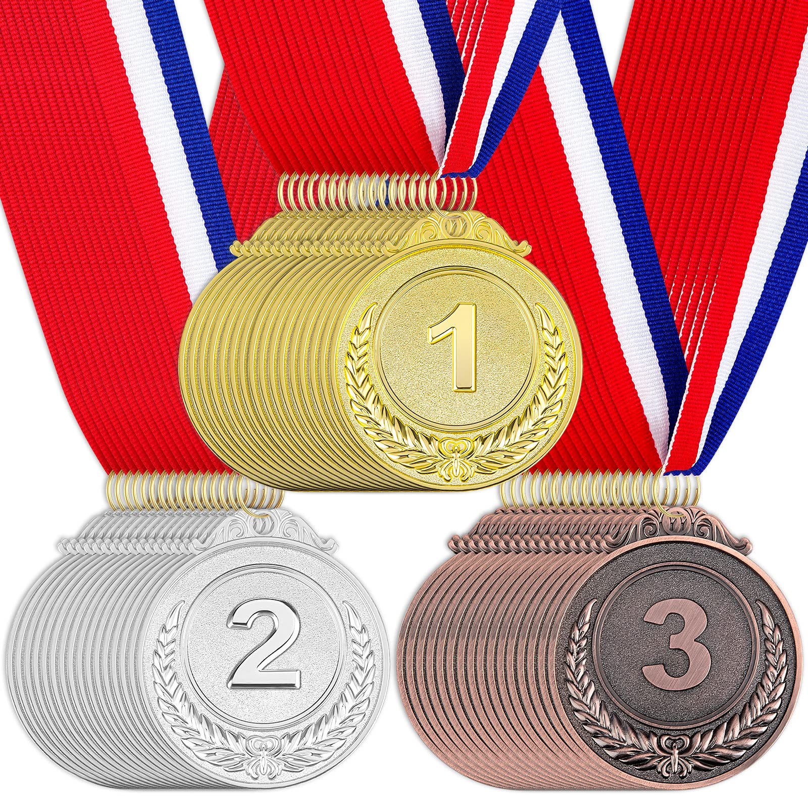 Snapklik.com : 48 Pieces Award Medals 1st 2nd 3rd (Gold, Silver, Bronze ...