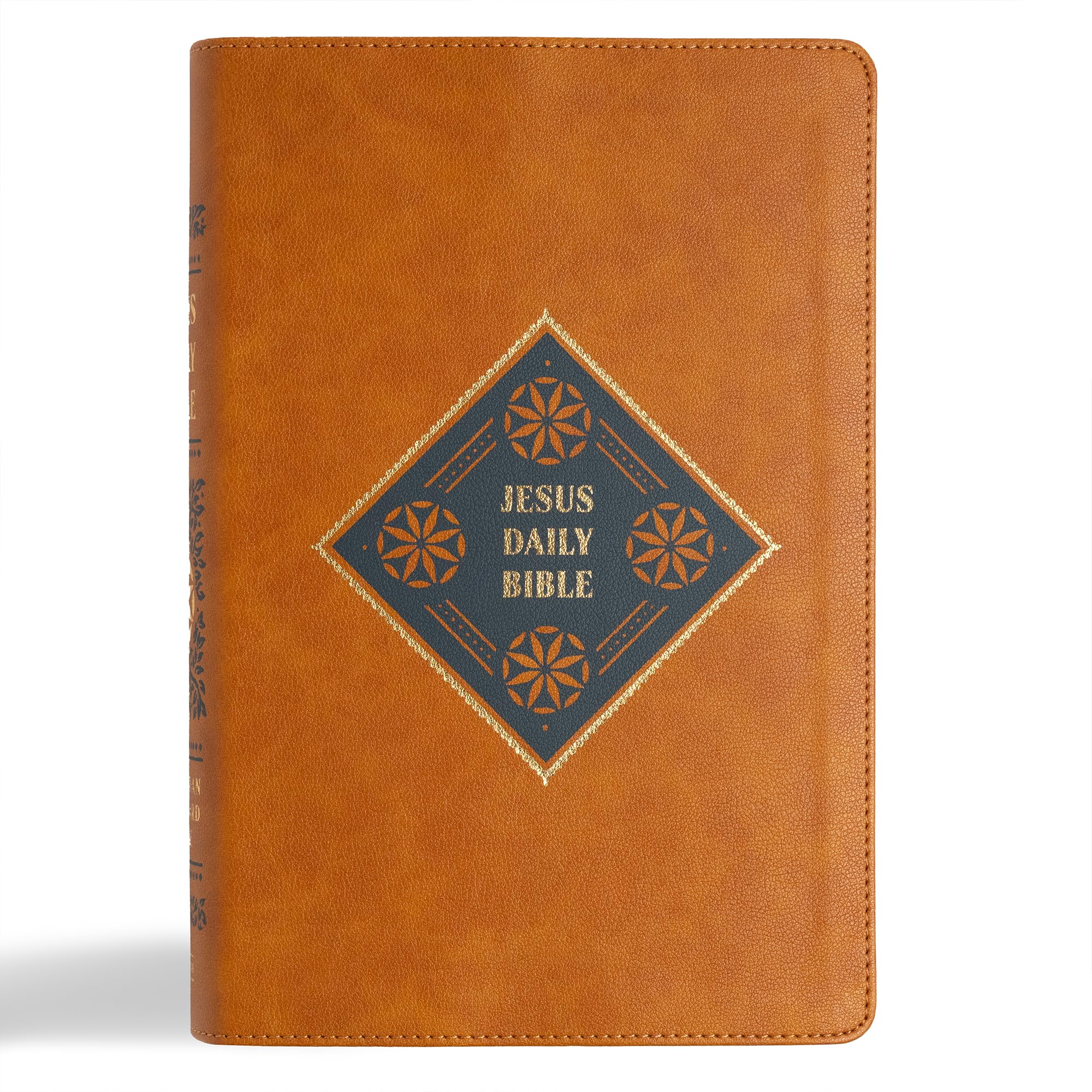CSB Jesus Daily Bible, Camel LeatherTouch, Guided 52-Week Reading Plan ...