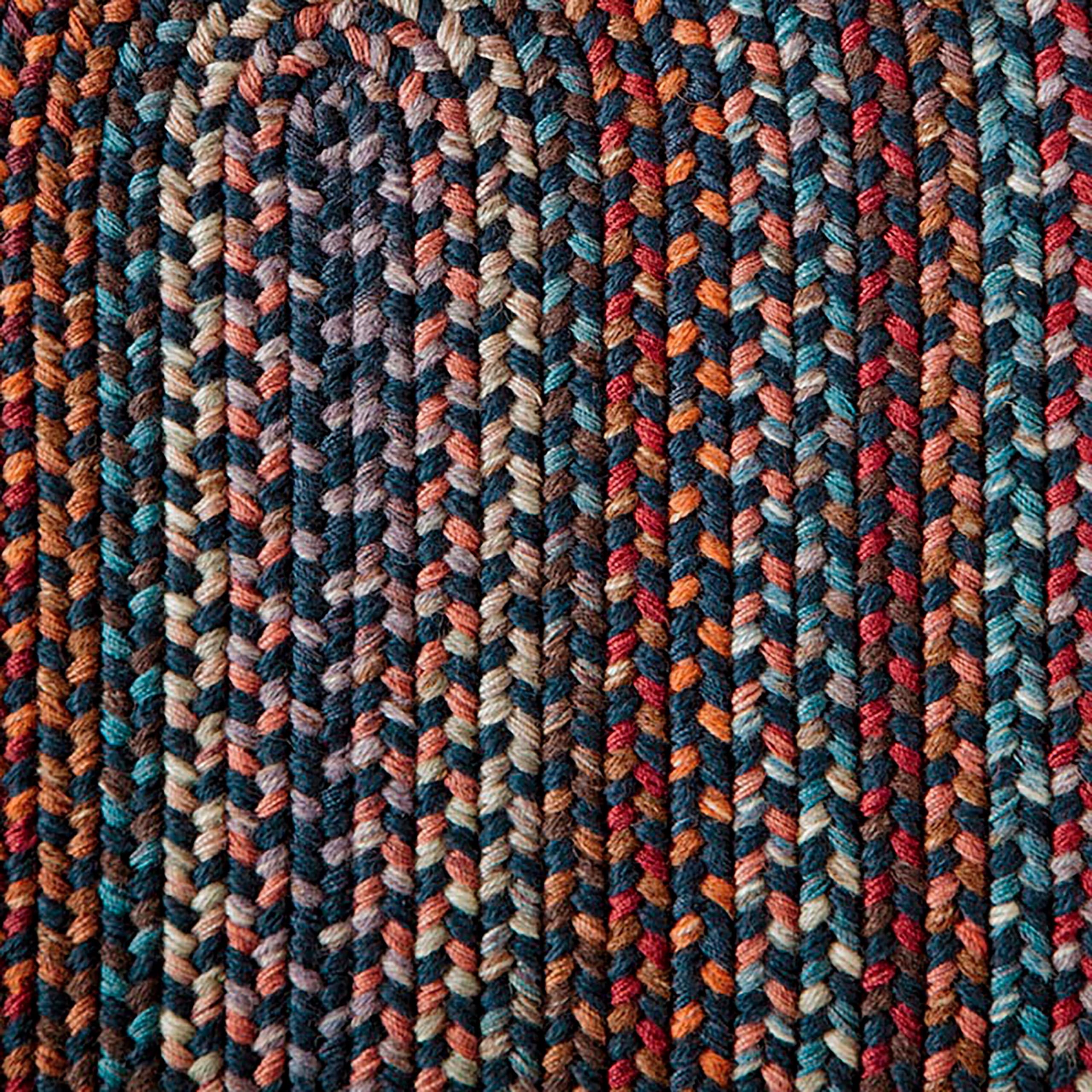 Amazon.com: Plow & Hearth Blue Ridge Braided Rug | Multi Navy | Oval ...