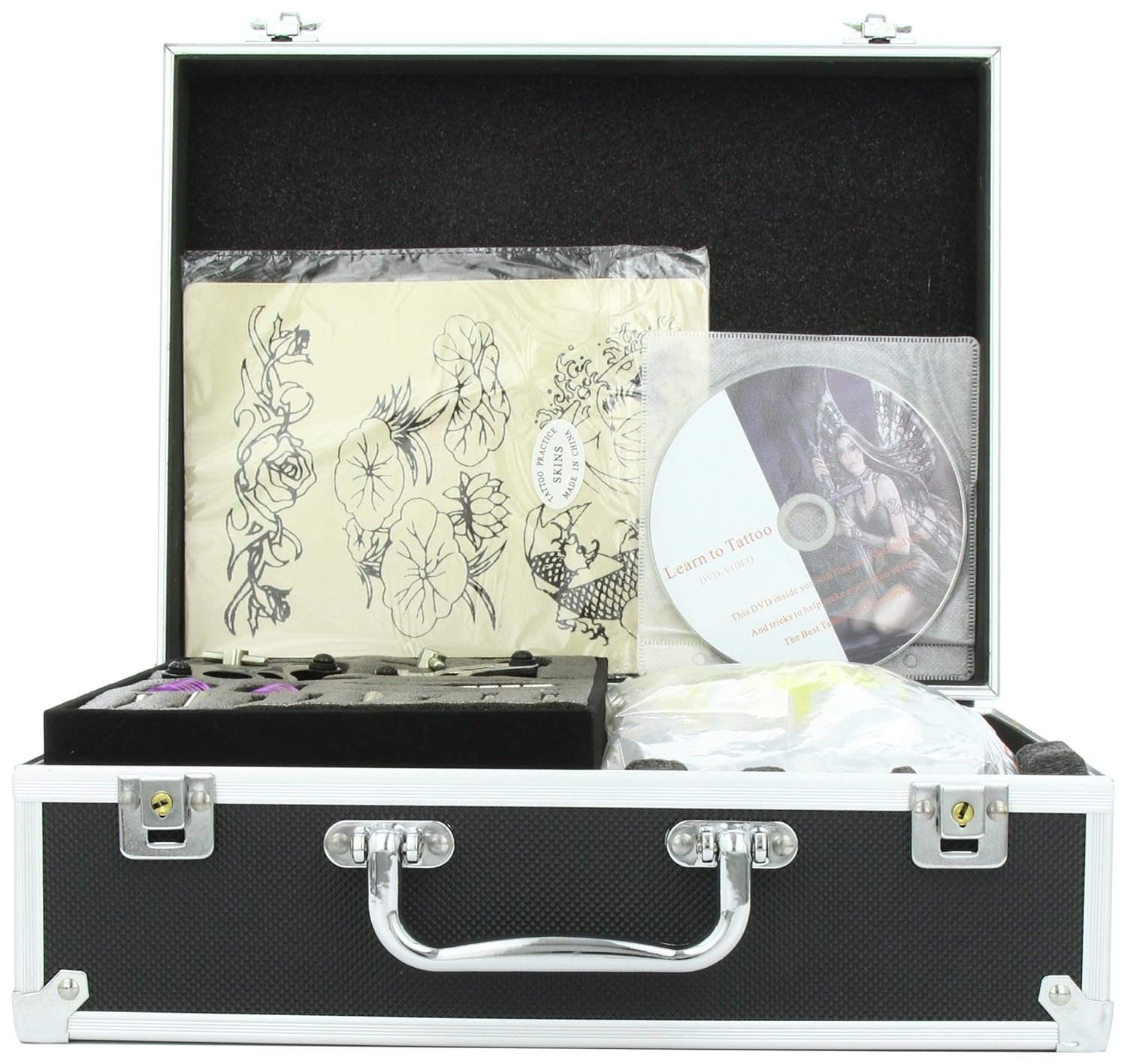 Amazon.com: Professional 4 Gun Tattoo Kit Complete with LCD Power ...