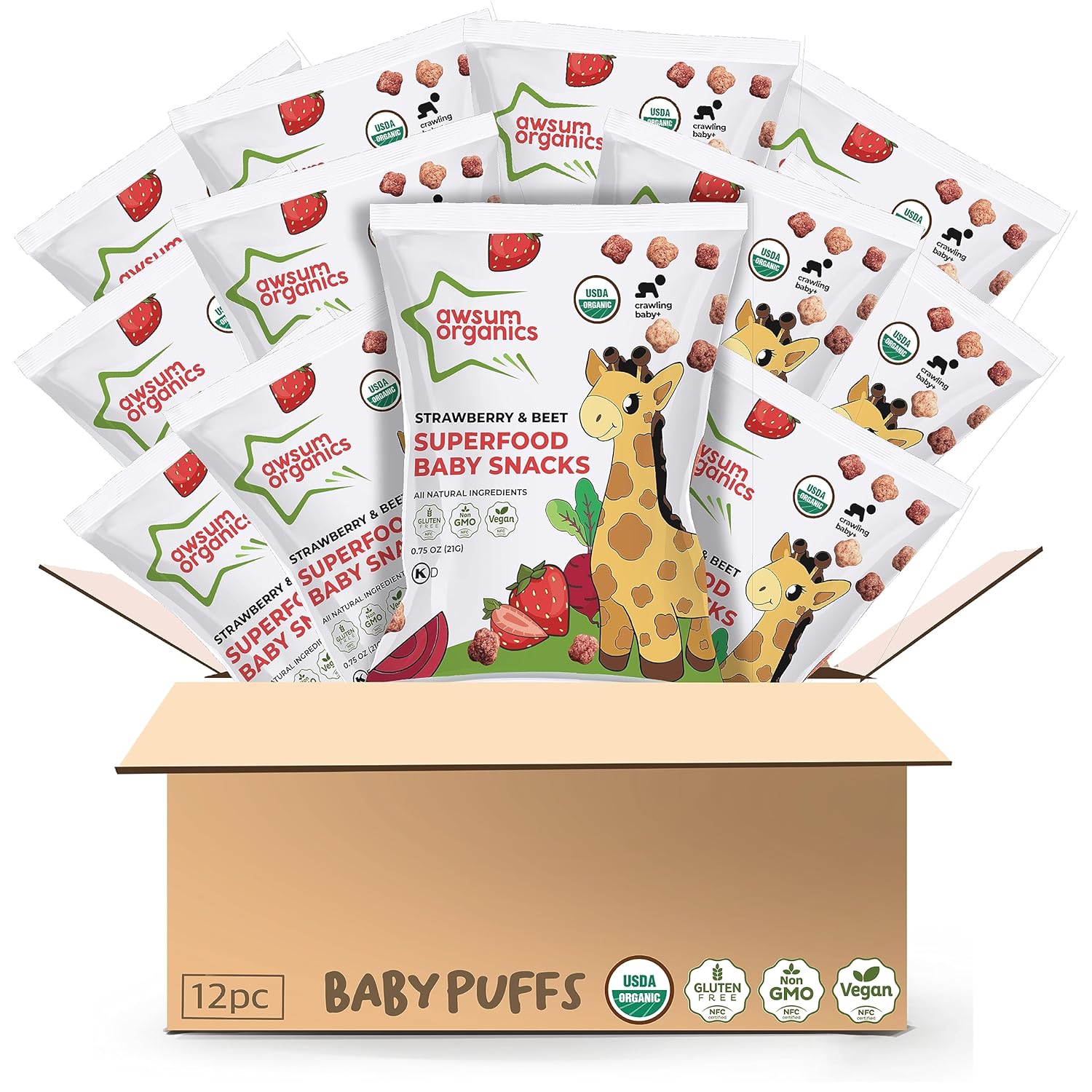 Amazon.com: Awsum Organics Baby Snacks - Happy Healthy Baby Food ...
