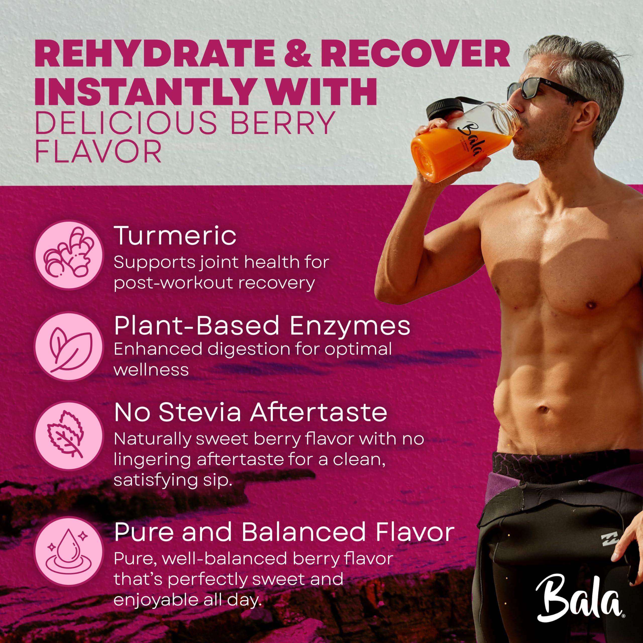 Snapklik.com : BALA Hydration Turmeric Drink Mix Packet, Sugar-Free ...