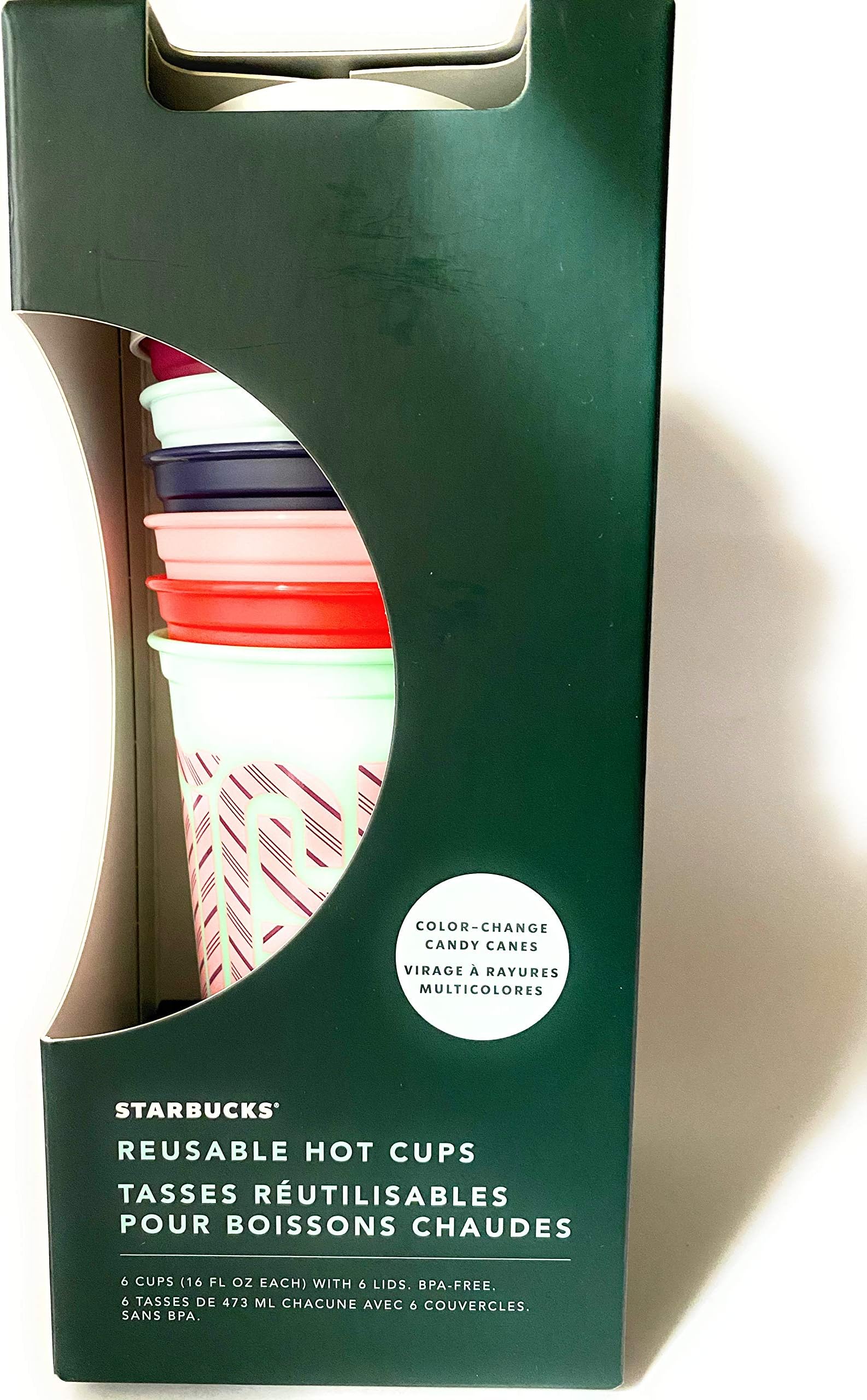Amazon.com: Starbucks Reusable Hot Cup Collection Pack Of 6 W/Lids 16 ...