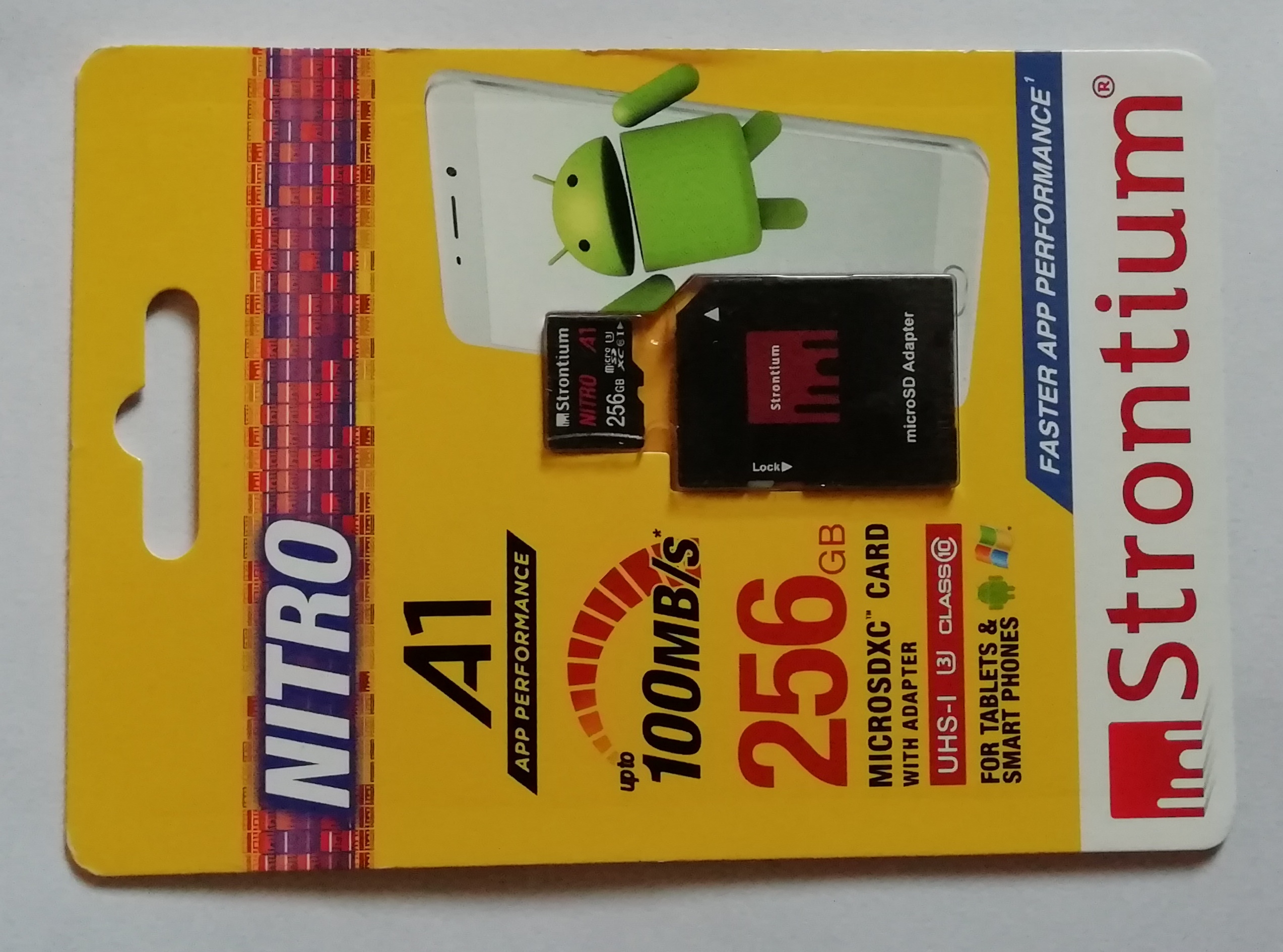 Strontium Nitro A1 256GB Micro SDXC Memory Card 100MB/s A1 UHS-I U3 ...