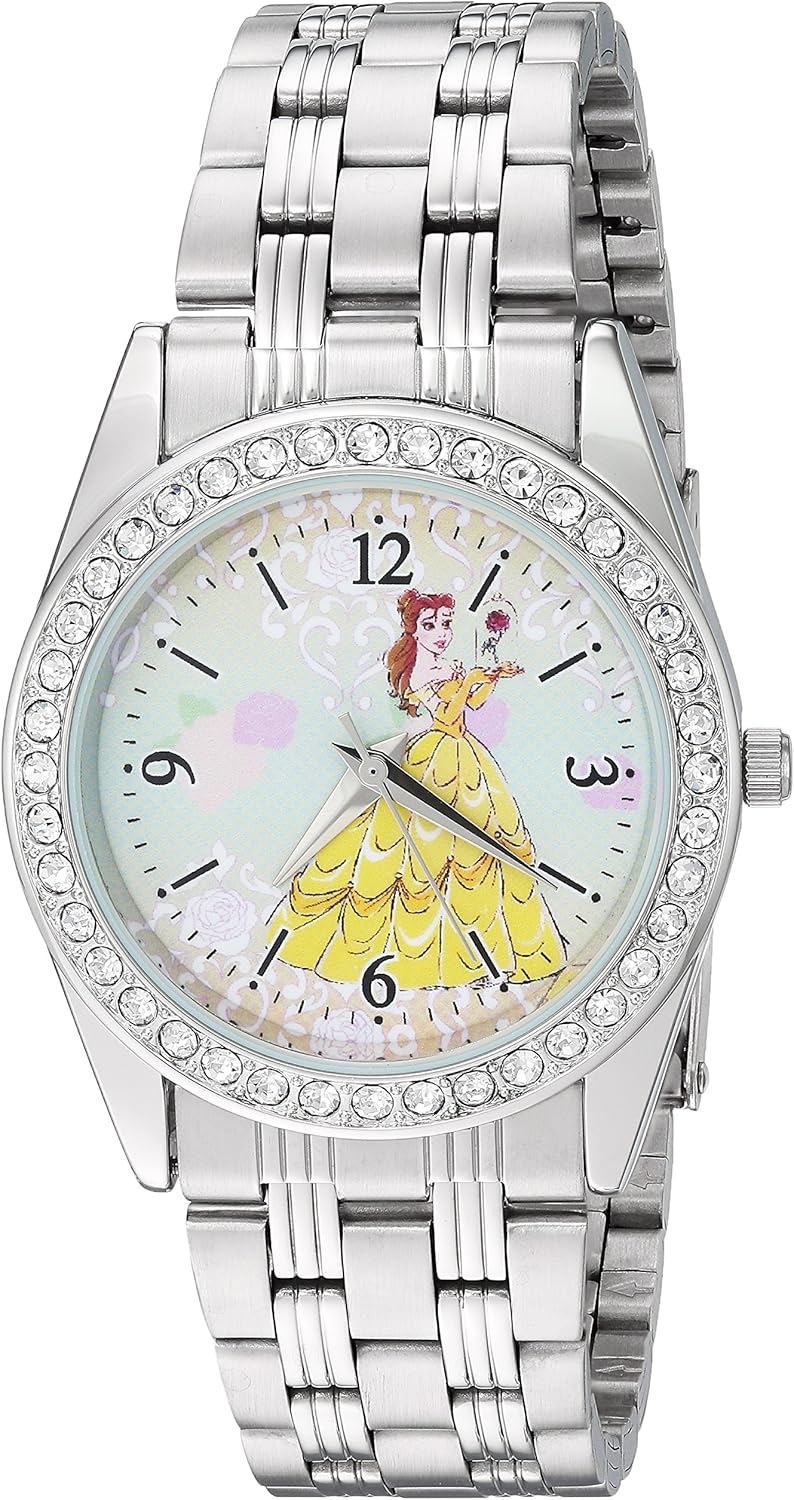 Amazon.com: Disney Adult Round Glitz Analog Quartz Watch : Clothing ...