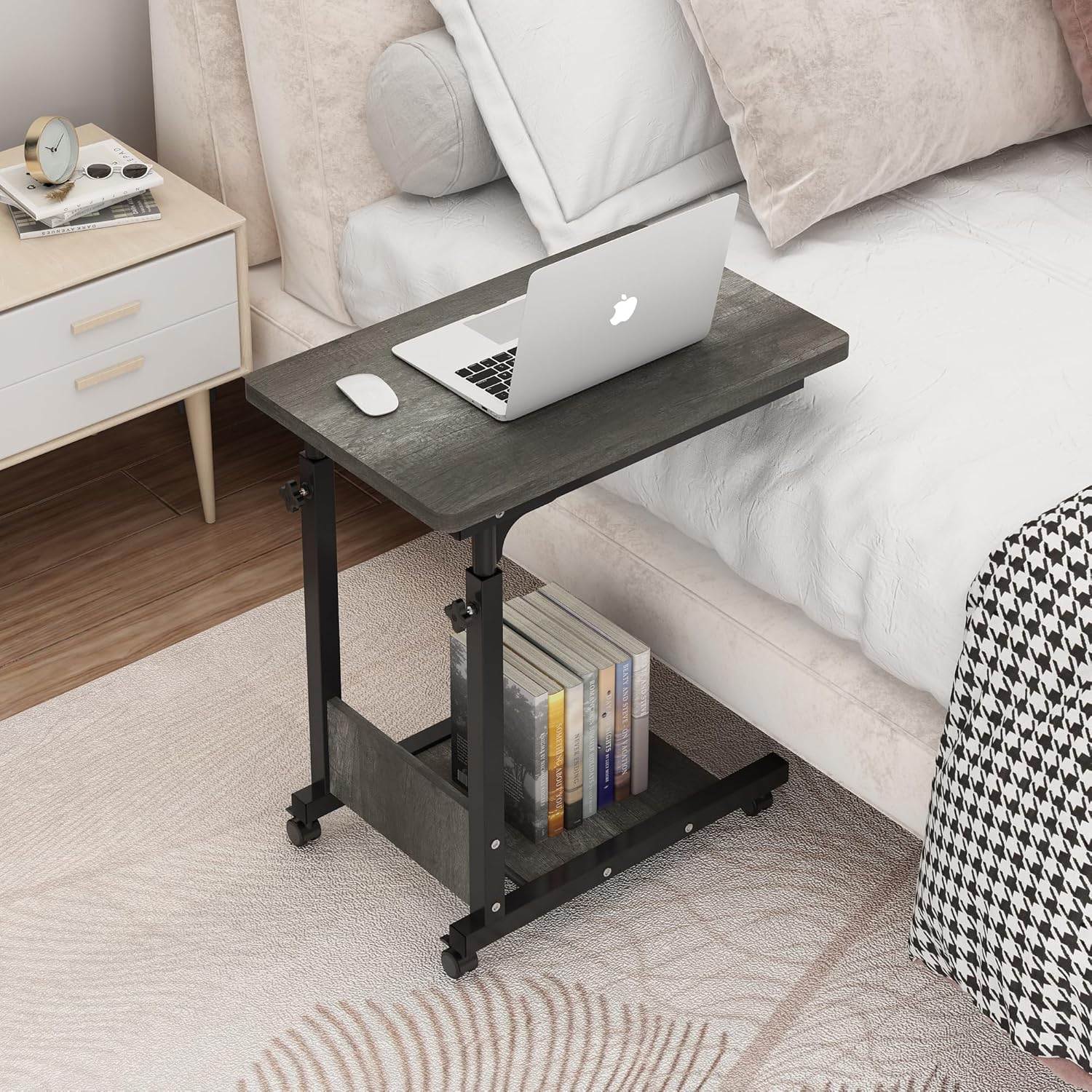 Amazon.com: TigerDad Adjustable Height C Table Sofa Side Bedside Table ...