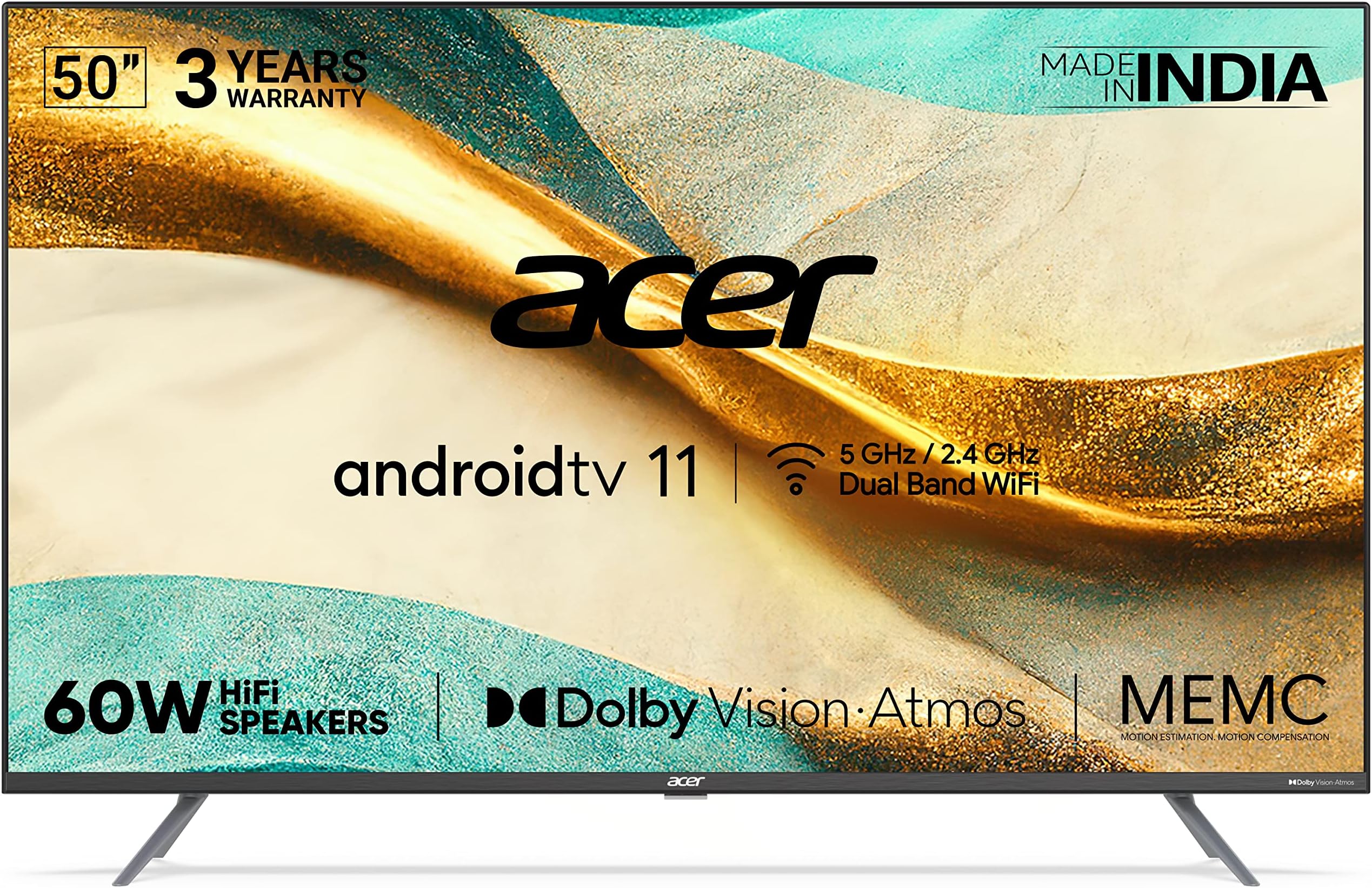 Acer 126 cm (50 inches) H Series 4K Ultra HD Android Smart LED TV ...
