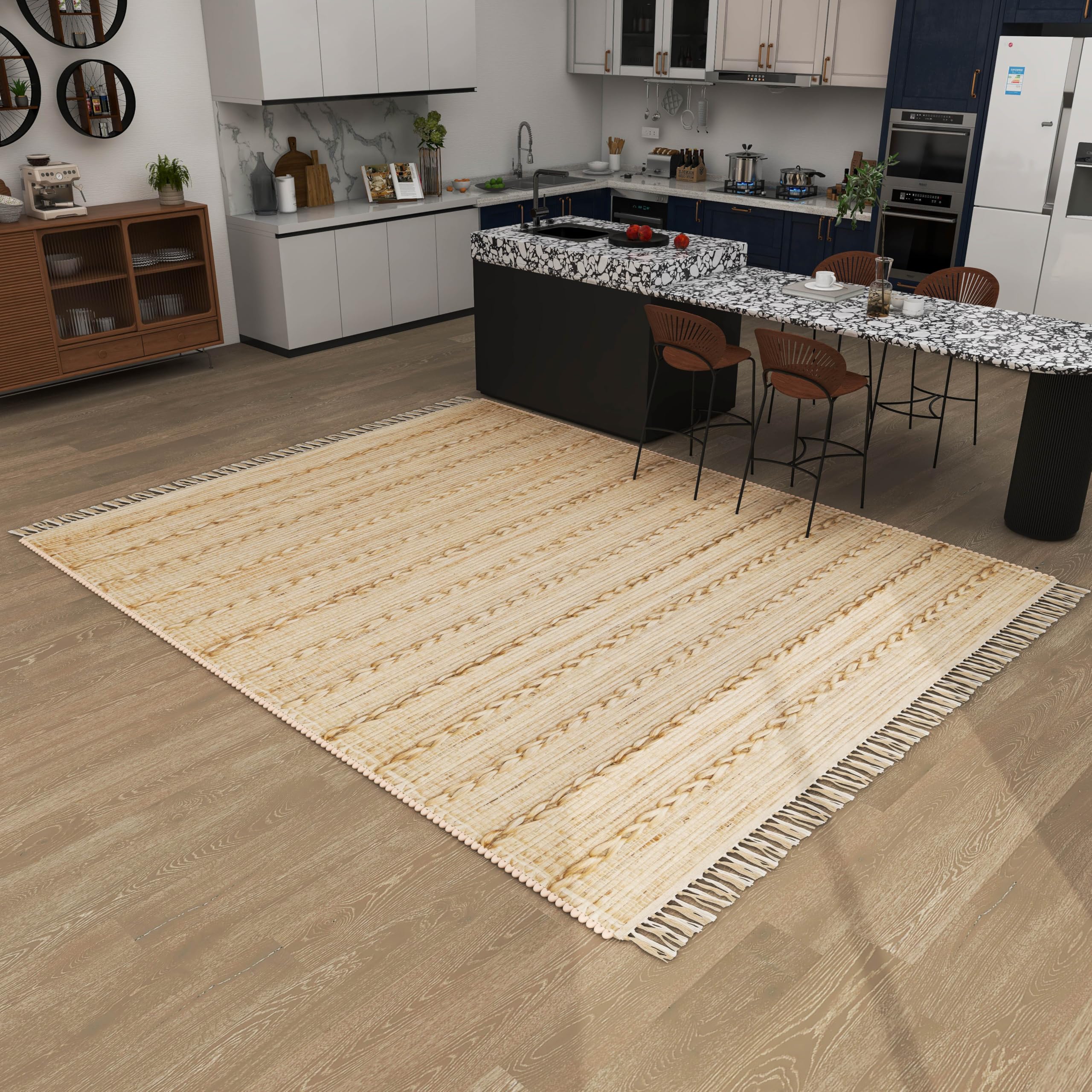 Amazon.com: Eco Crave Jute Area Rug - 9X12 ft Checkered Rug - Rustic ...