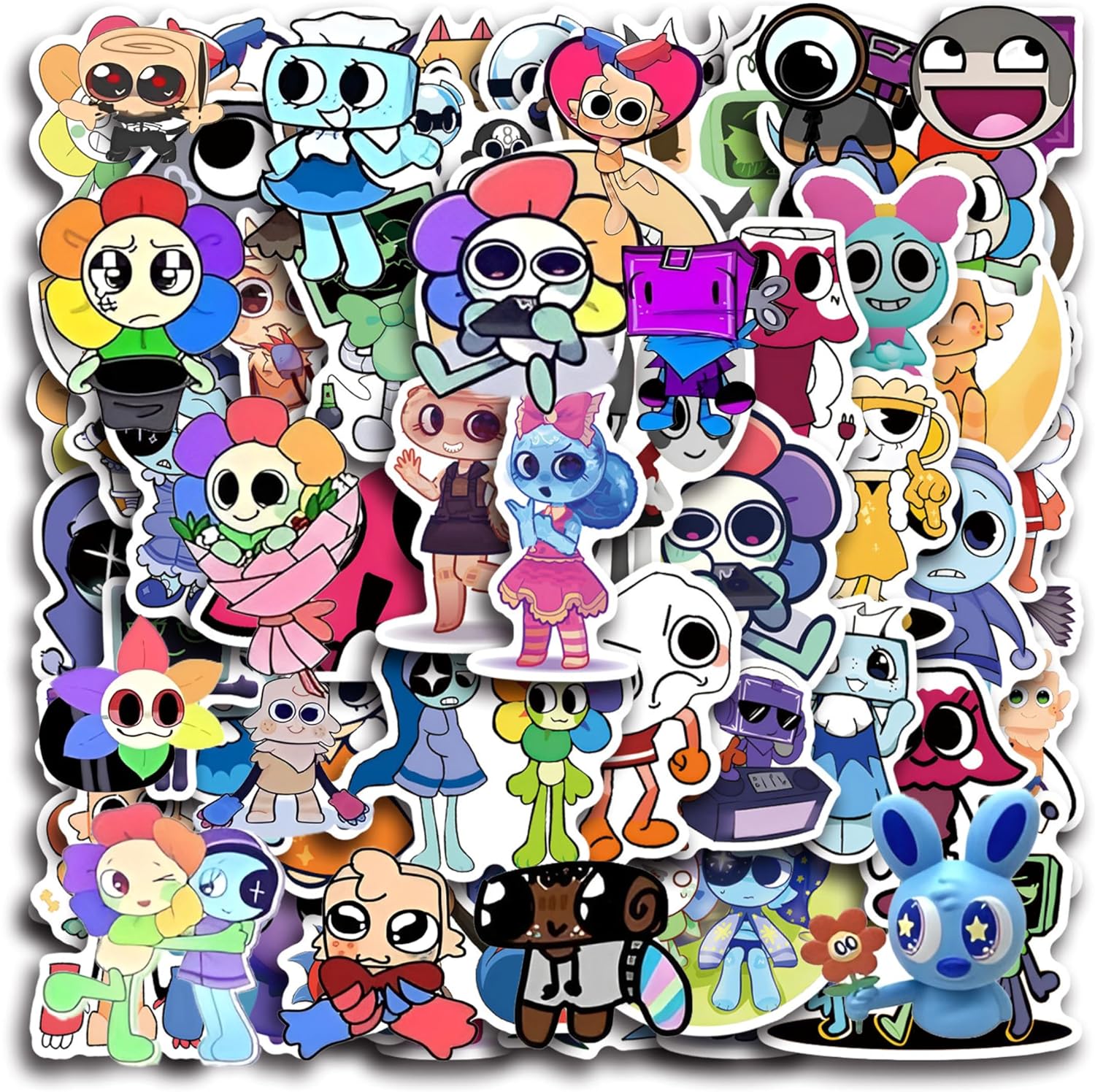 Amazon.com: 100pcs Cute Cartoon Stickers Cute Cartoon Stickers Merch ...