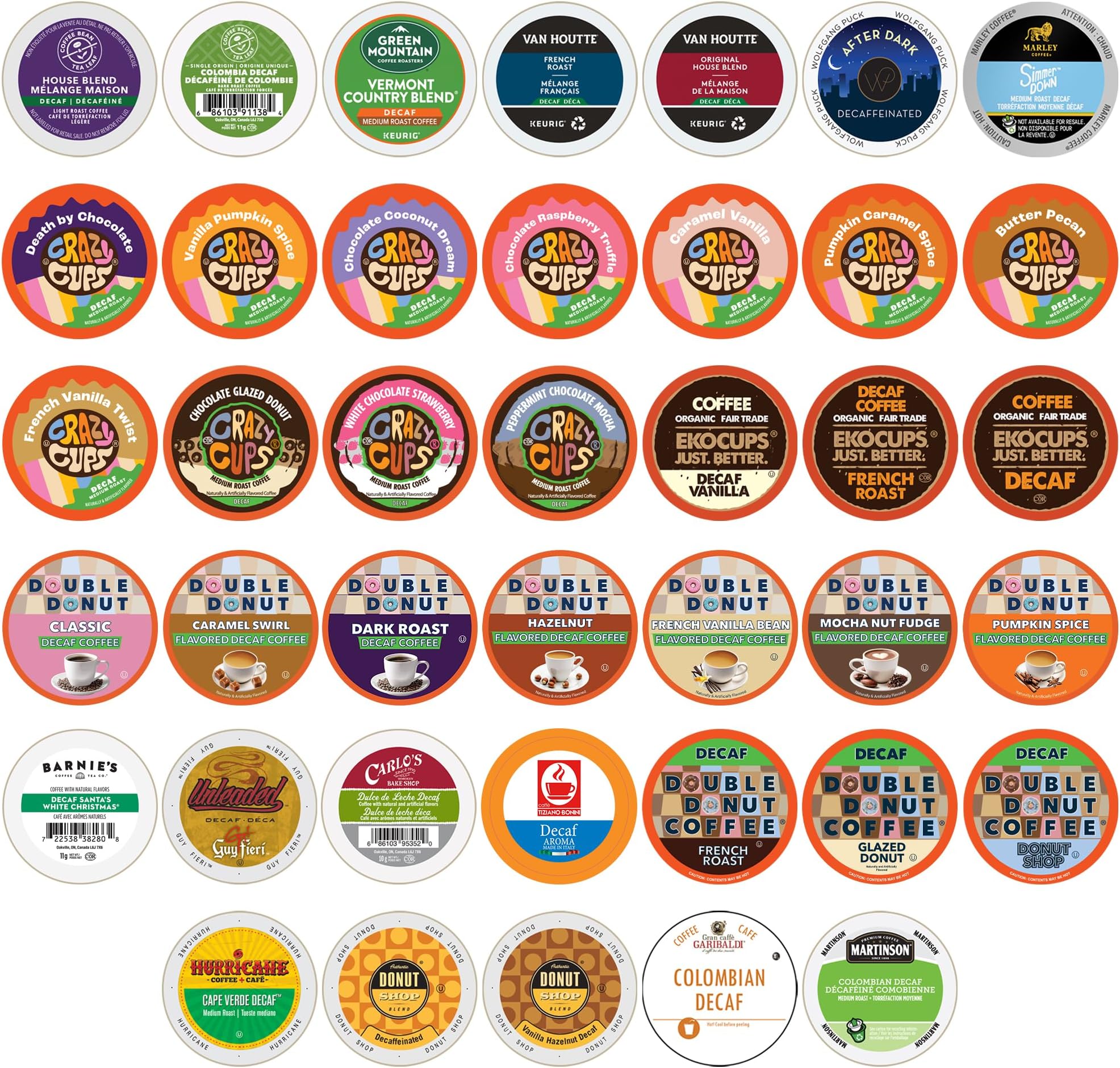 Amazon.com : Perfect Samplers Single Serve & Decaf K Cups Variety Pack ...