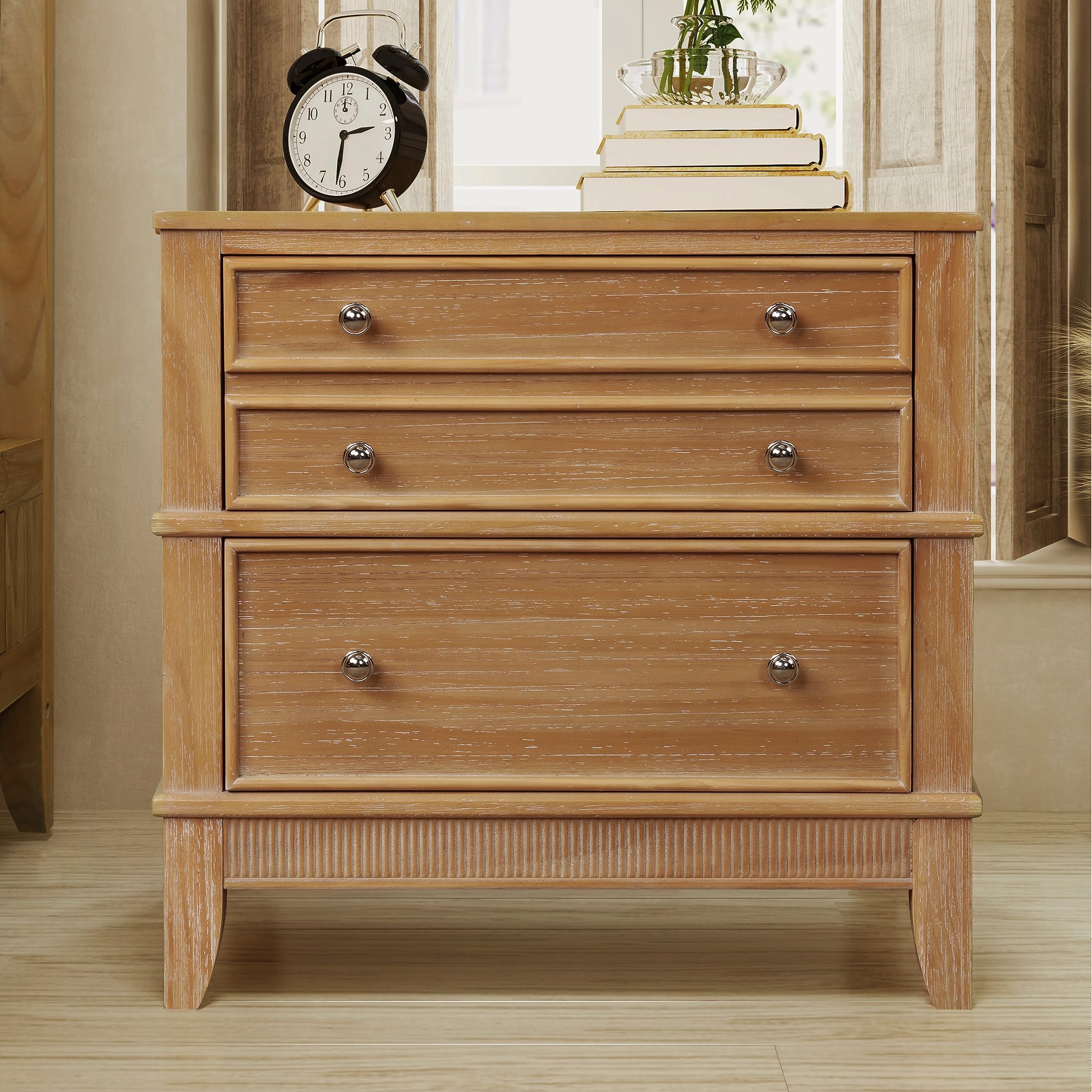 Amazon.com: Harper & Bright Designs 3 Drawers Nightstand, Wood Dresser ...