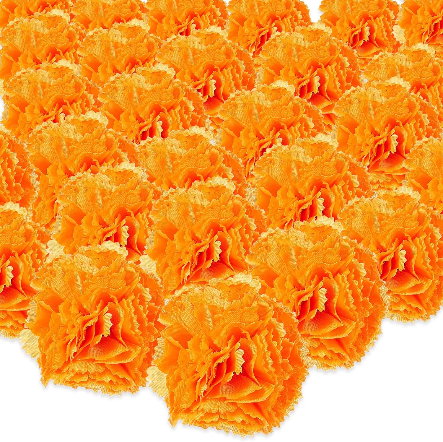 Amazon.com: Juexica 100 Pcs Artificial Marigold Flower Marigold Garland ...