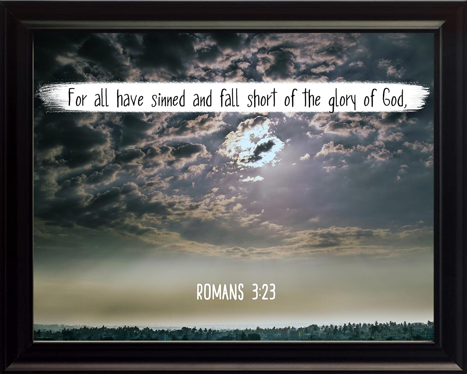 Amazon.com: Bible Verse Wall Art for All Have Sinned and Fall Short ...