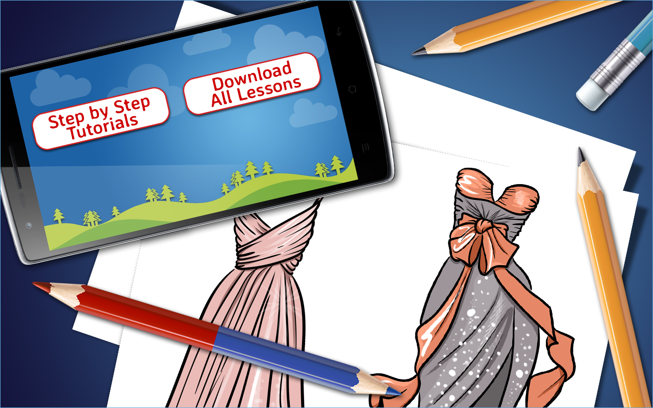 How to Draw Dresses Step by Step Drawing App - App on Amazon Appstore