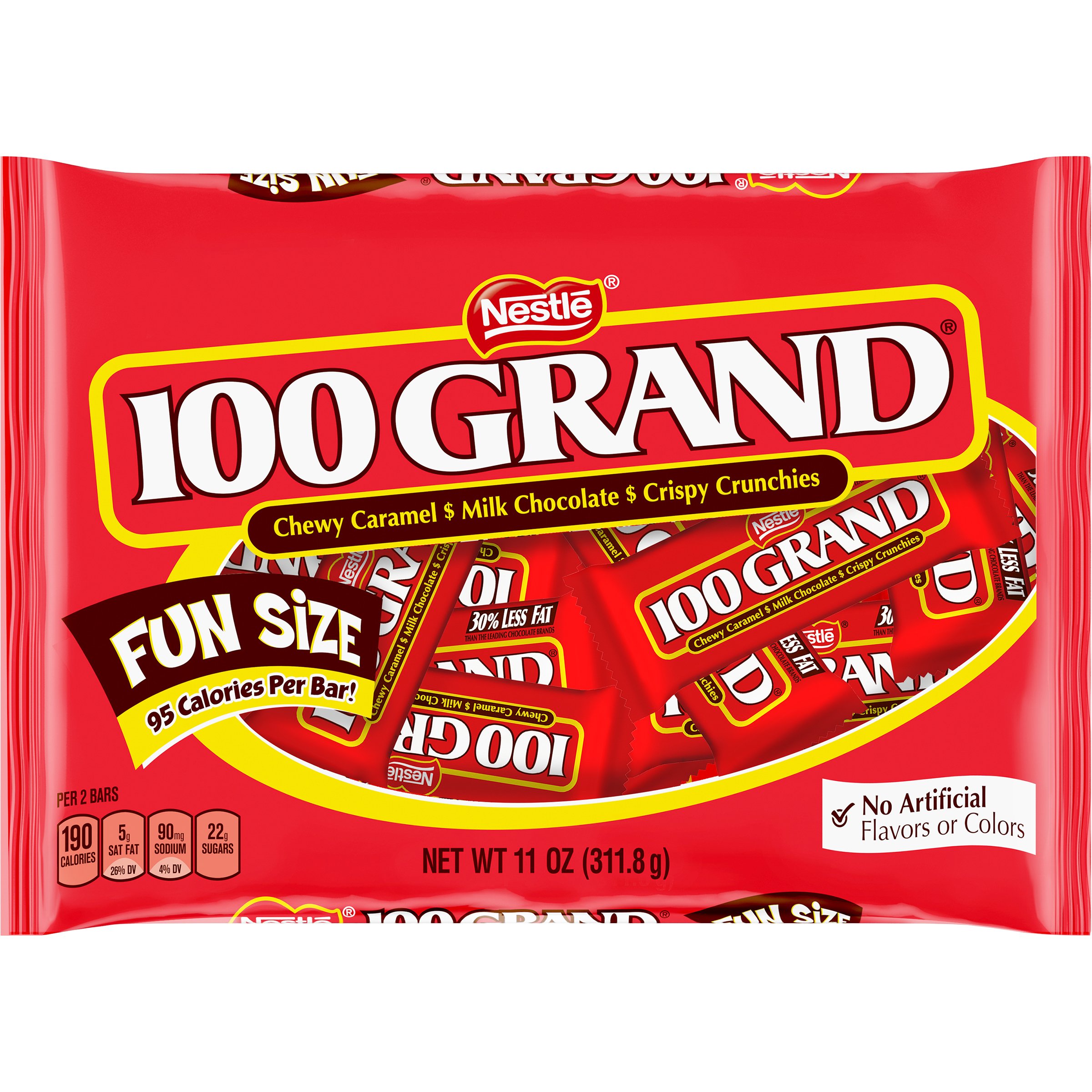 Amazon.com : Nestle 100 Grand Fun Size Bag, 11 oz (Pack of 12) : Snack ...