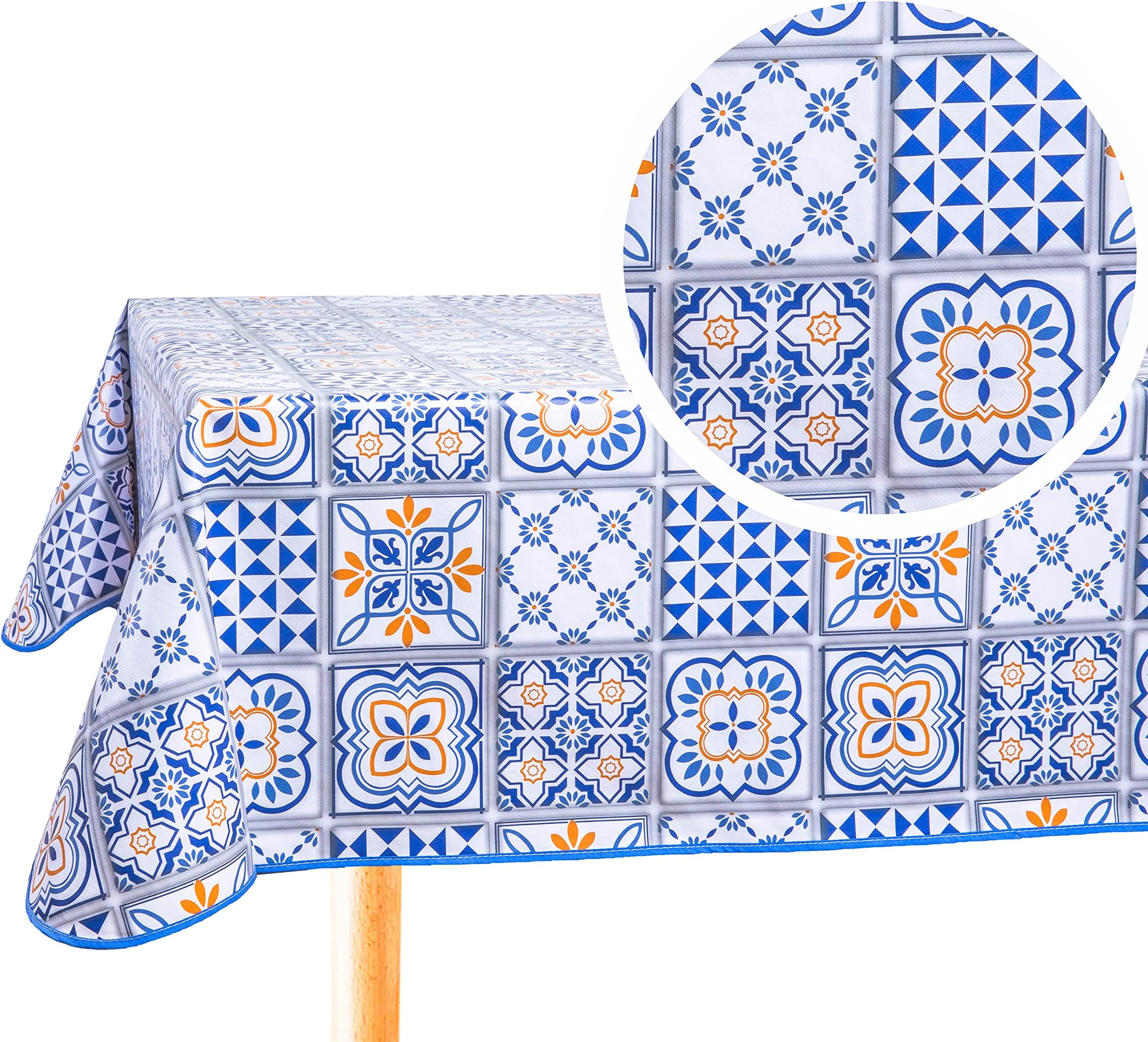 dkdo Toile cirée au mètre - Largeur 140 cm - Champ Fleuri - Vert ...