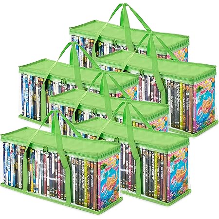 Amazon.com: Stock Your Home DVD Storage Bags (Set of 6) Media Organizer ...