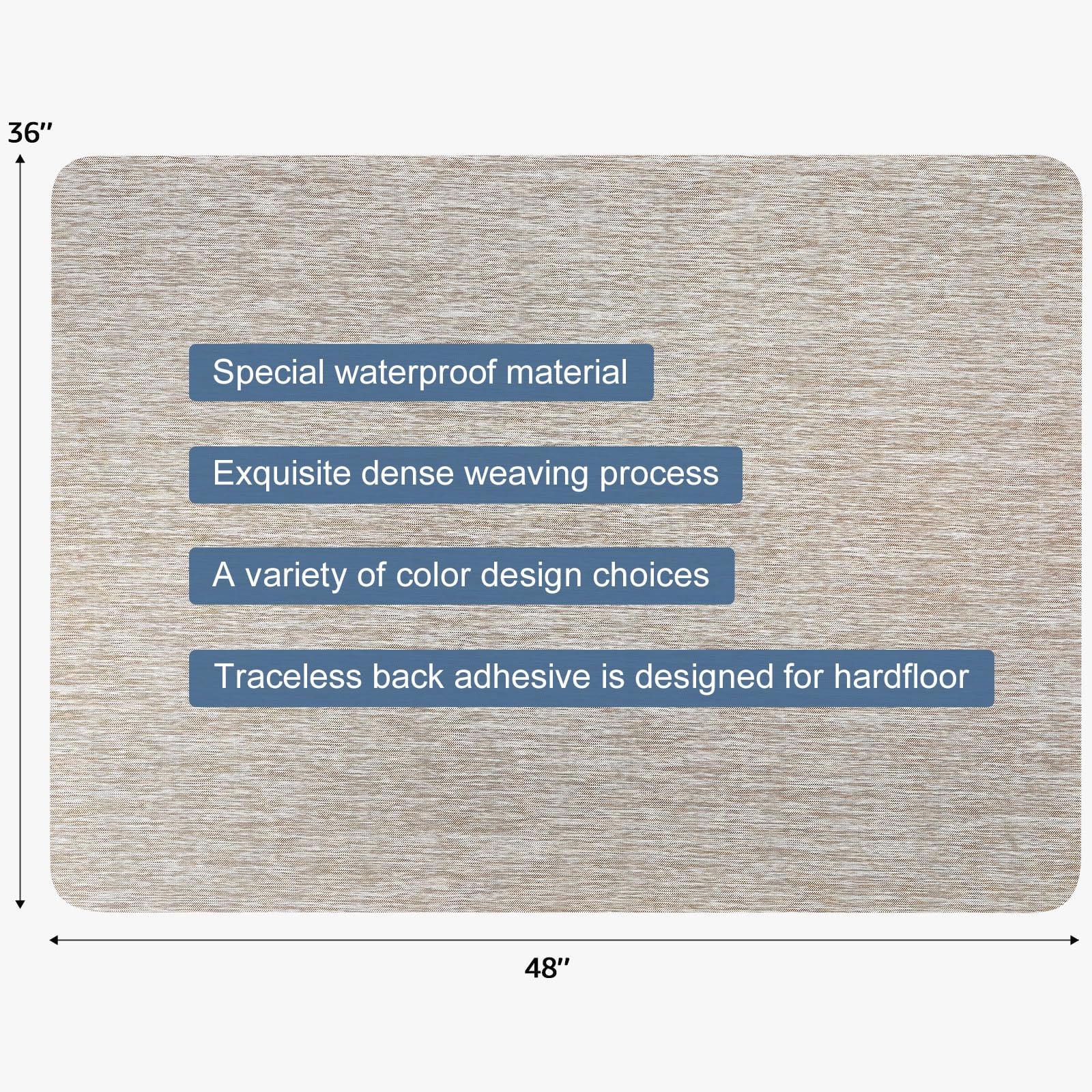 Chair Mat for Hardwood & Tile Floor, 36" x 48" Office Chair Mat for ...