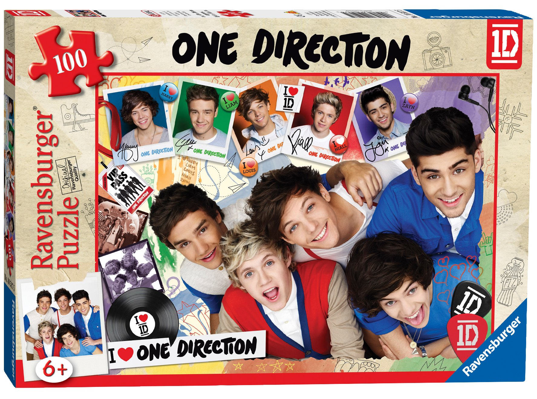 Ravensburger One Direction Puzzle (100 Pieces, XXL) : Amazon.co.uk ...
