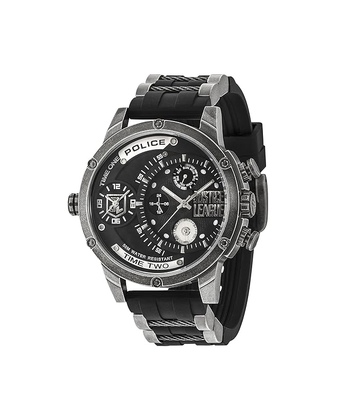 Buy Police Mens Multi dial Quartz Watch with Silicone Strap 14536JQ02P ...