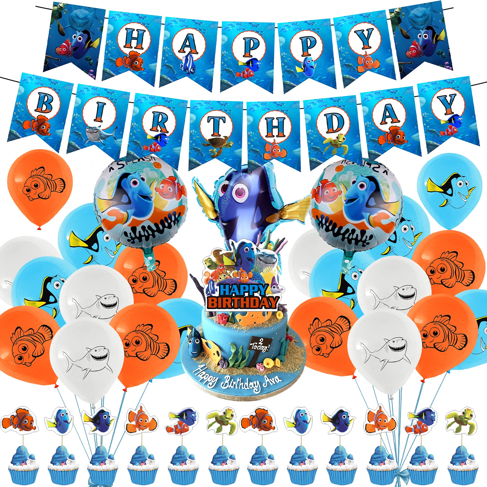 Finding Nemo Party Supplies Fish Nemo Theme Birthday Party Decorations ...