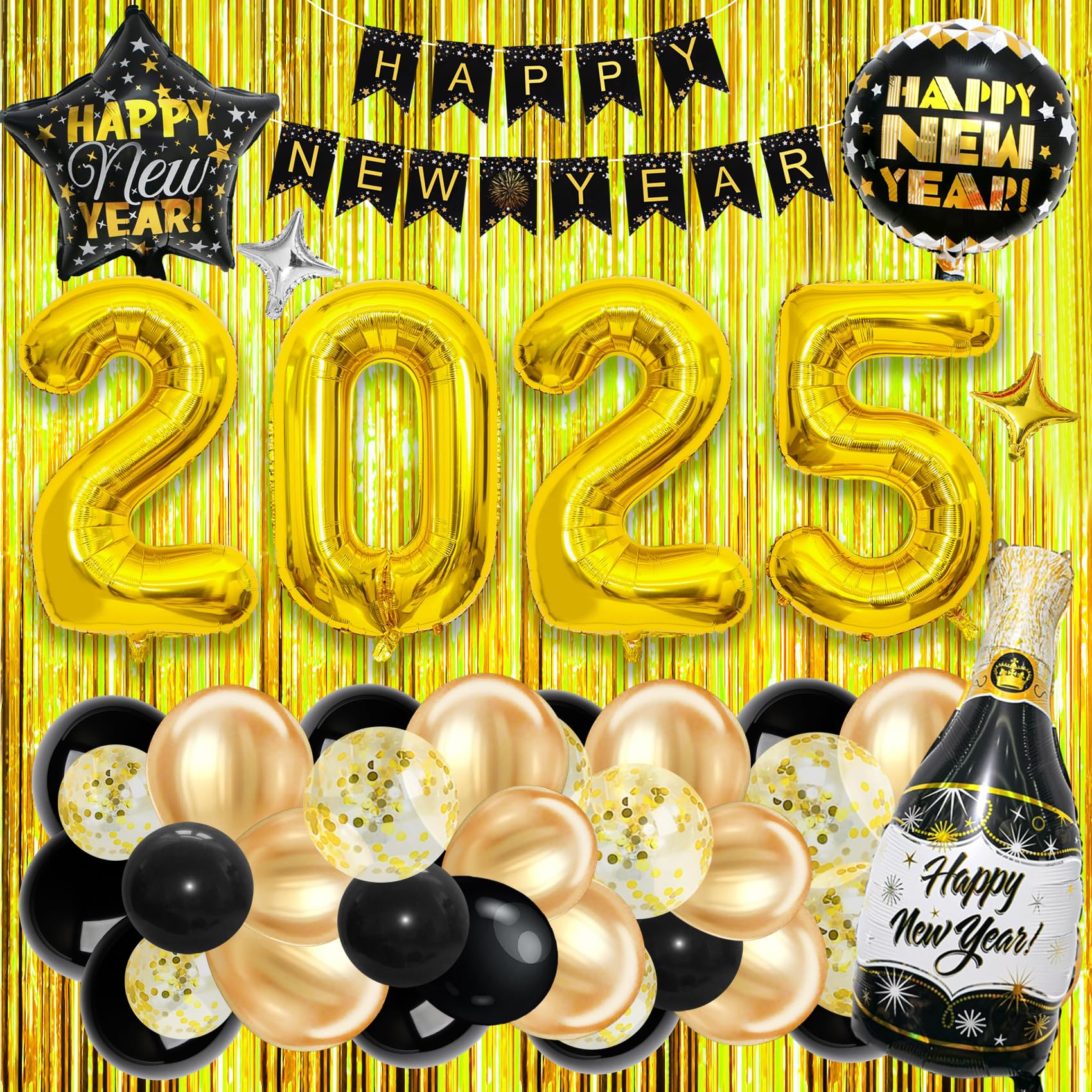 Amazon.com: New Years Decorations 2025 Balloons, New Years Eve Party ...