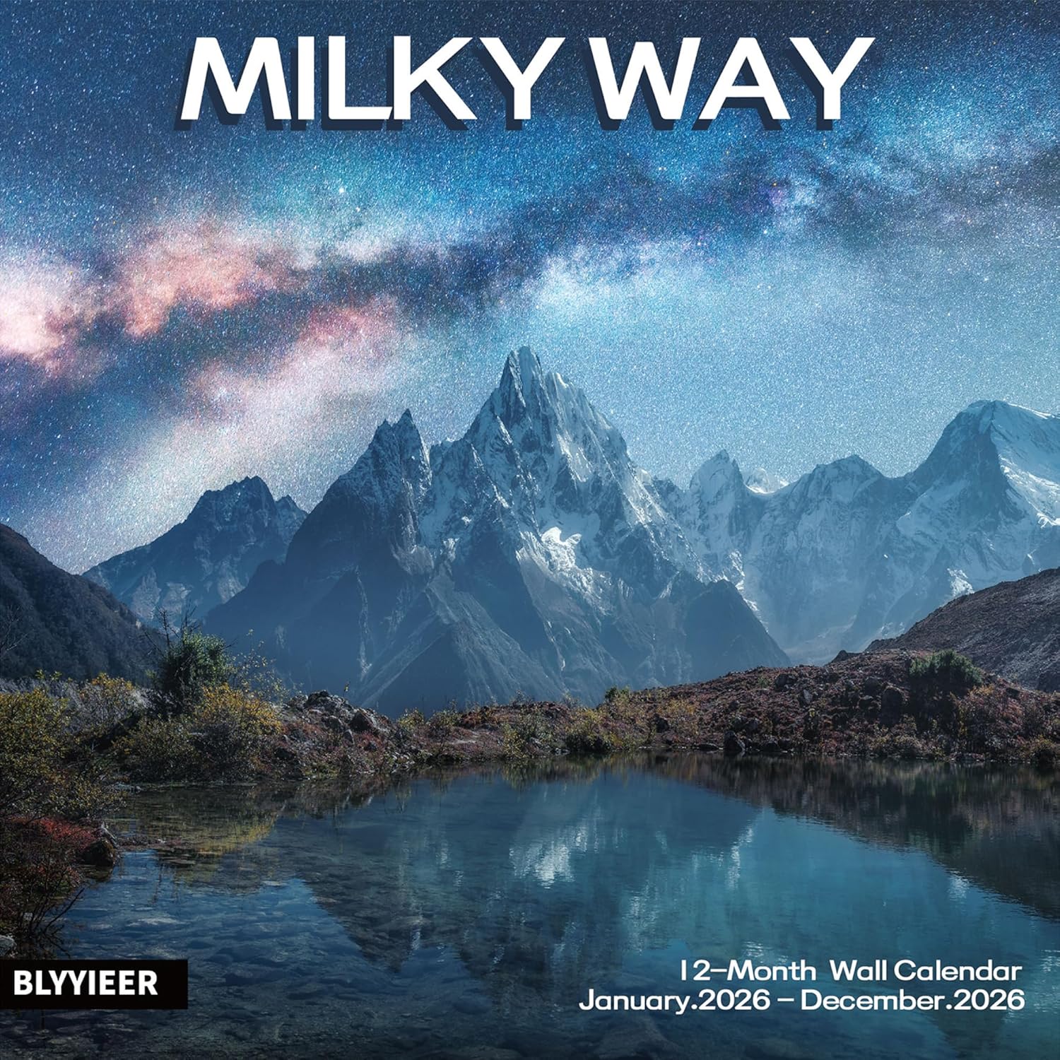 2026 Wall Calendar,Milky Way Monthly Wall Calendar, 12" x 24" Open ...