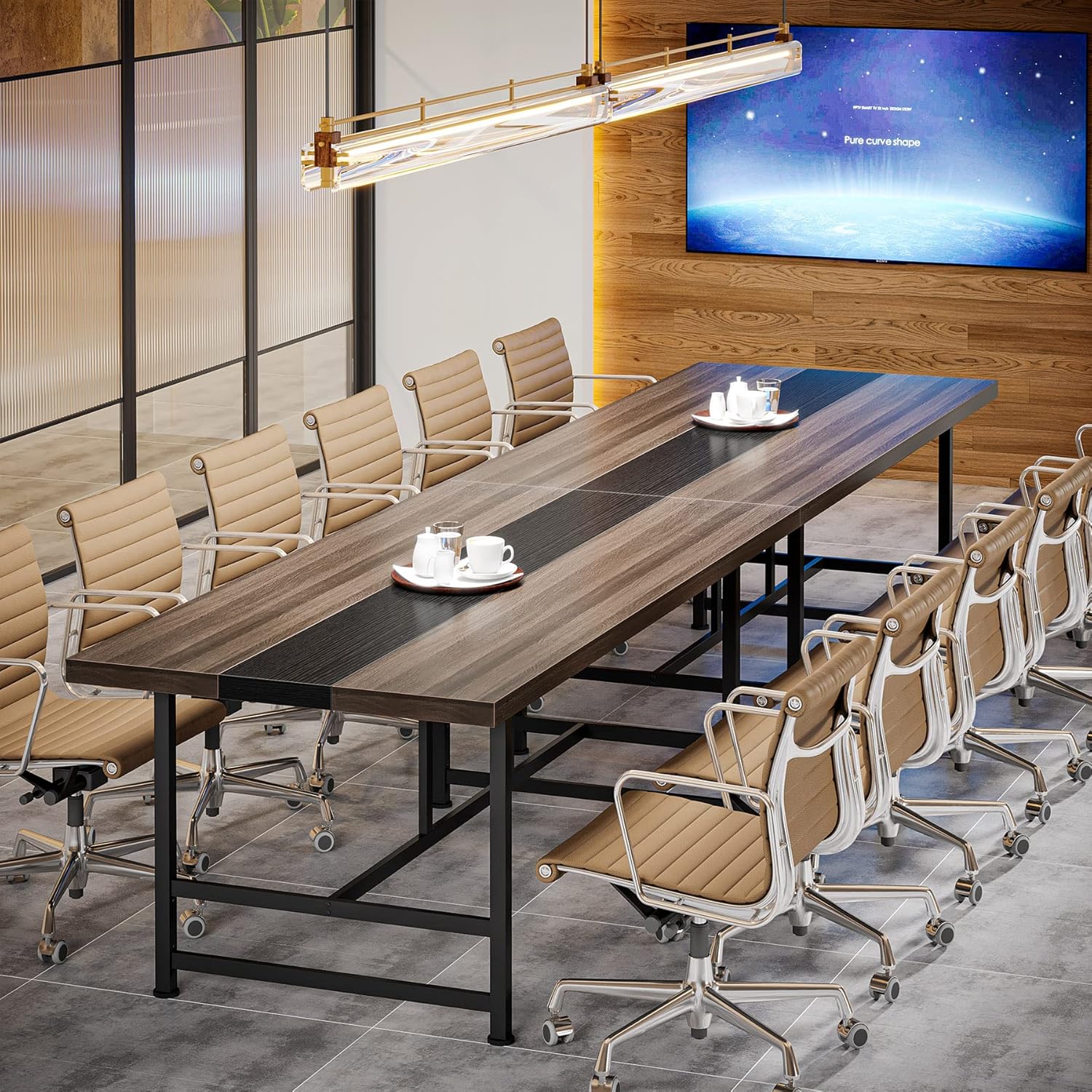 Amazon.com: Tribesigns 6FT Conference Table, Rectangular Meeting Table ...
