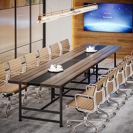 Amazon.com: Loomie 8FT Conference Table, 94.49" L x 47.24" W x 29.53" H ...