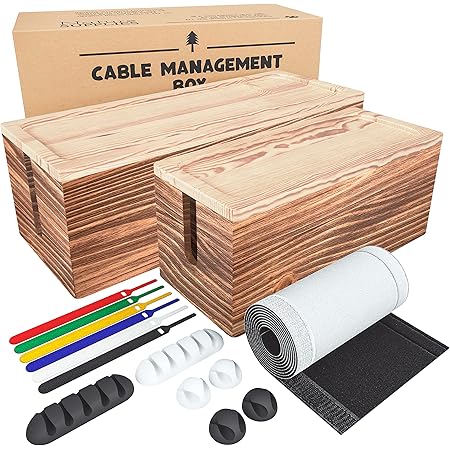 Amazon.com: Large Cable Management Box - Cable Organizer Box and Power ...